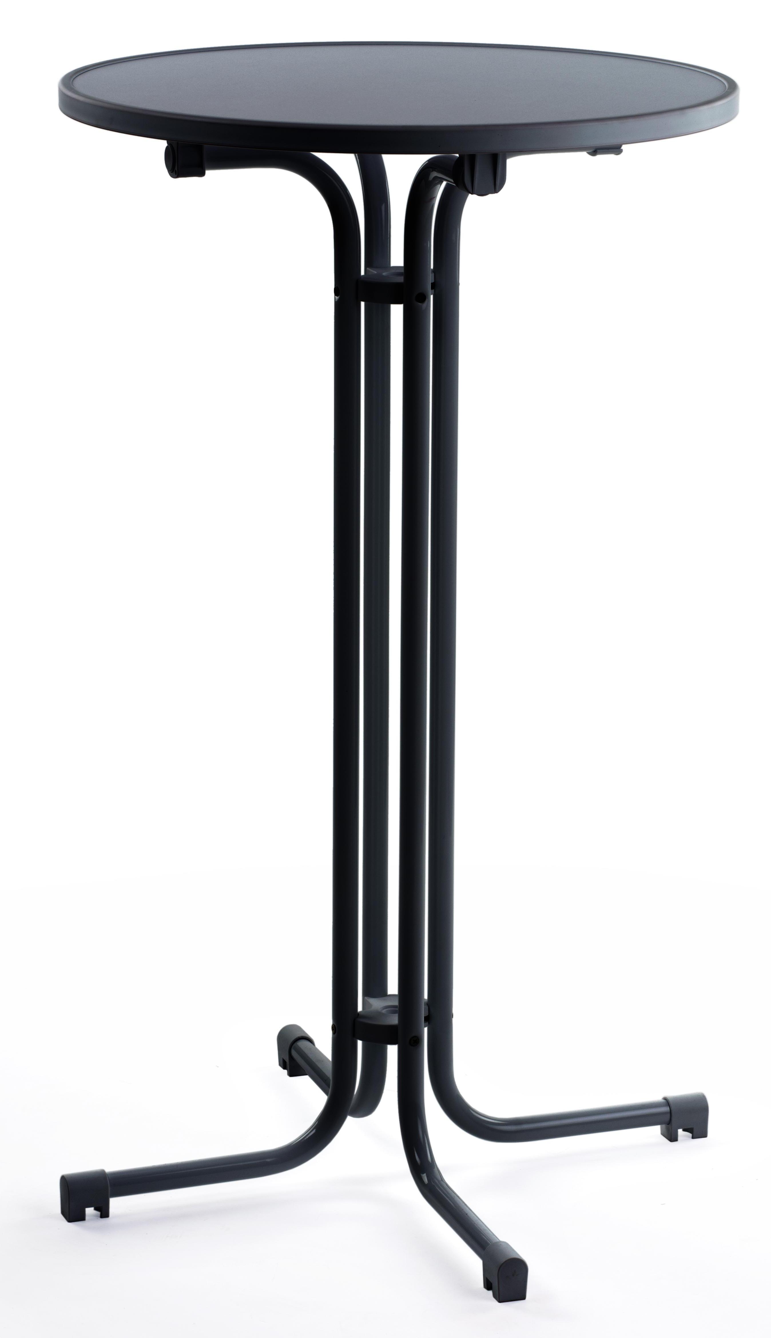 Highboy Tables | Event Cocktail Tables - Black MDF Top | Displays2Go