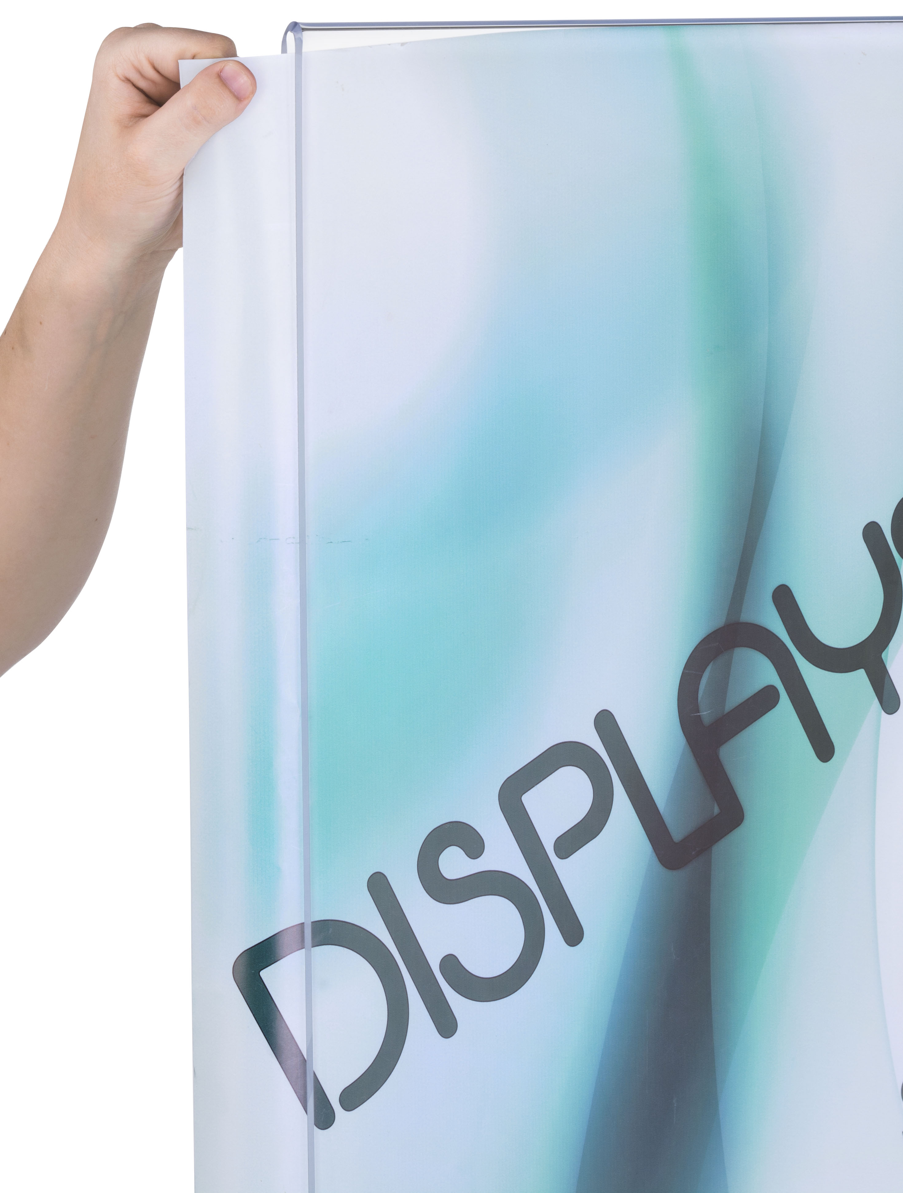 Clear Poster Stand with Business Card Pockets | 10 Open Top Slots ...