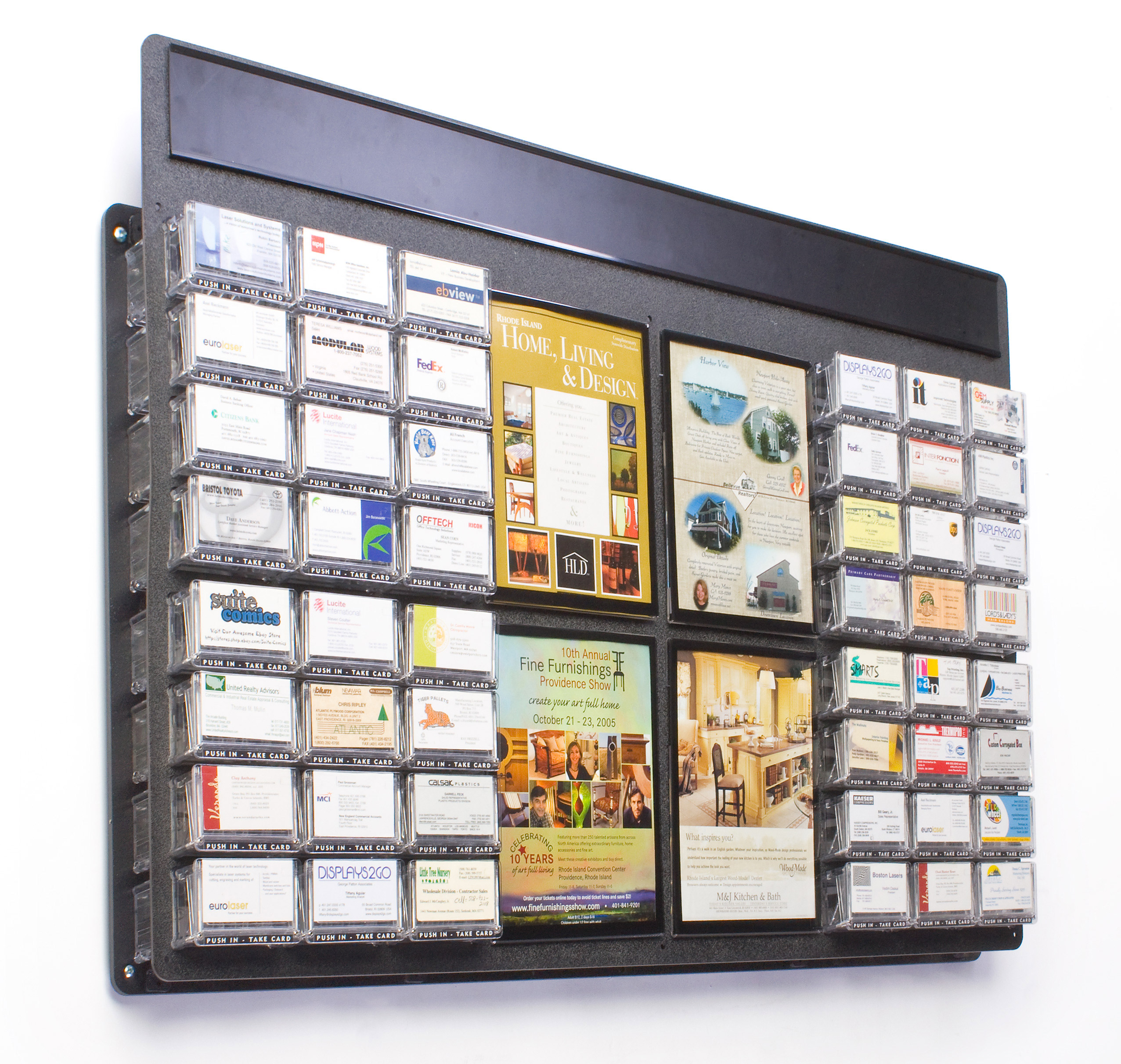Business Card Dispenser - (48) Pocket & (4) Sign Holders | Displays2Go