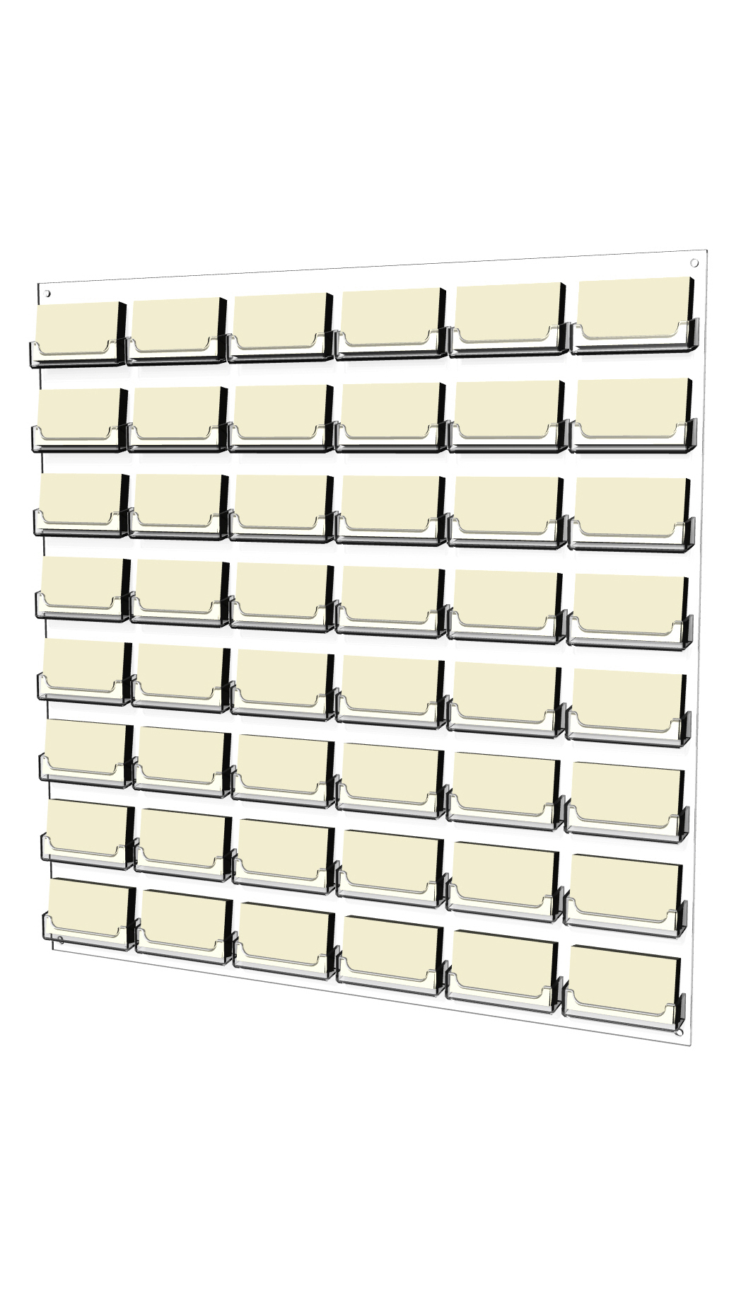 Clear 48-Pocket Business Card Wall Rack | Hardware Included | Displays2Go