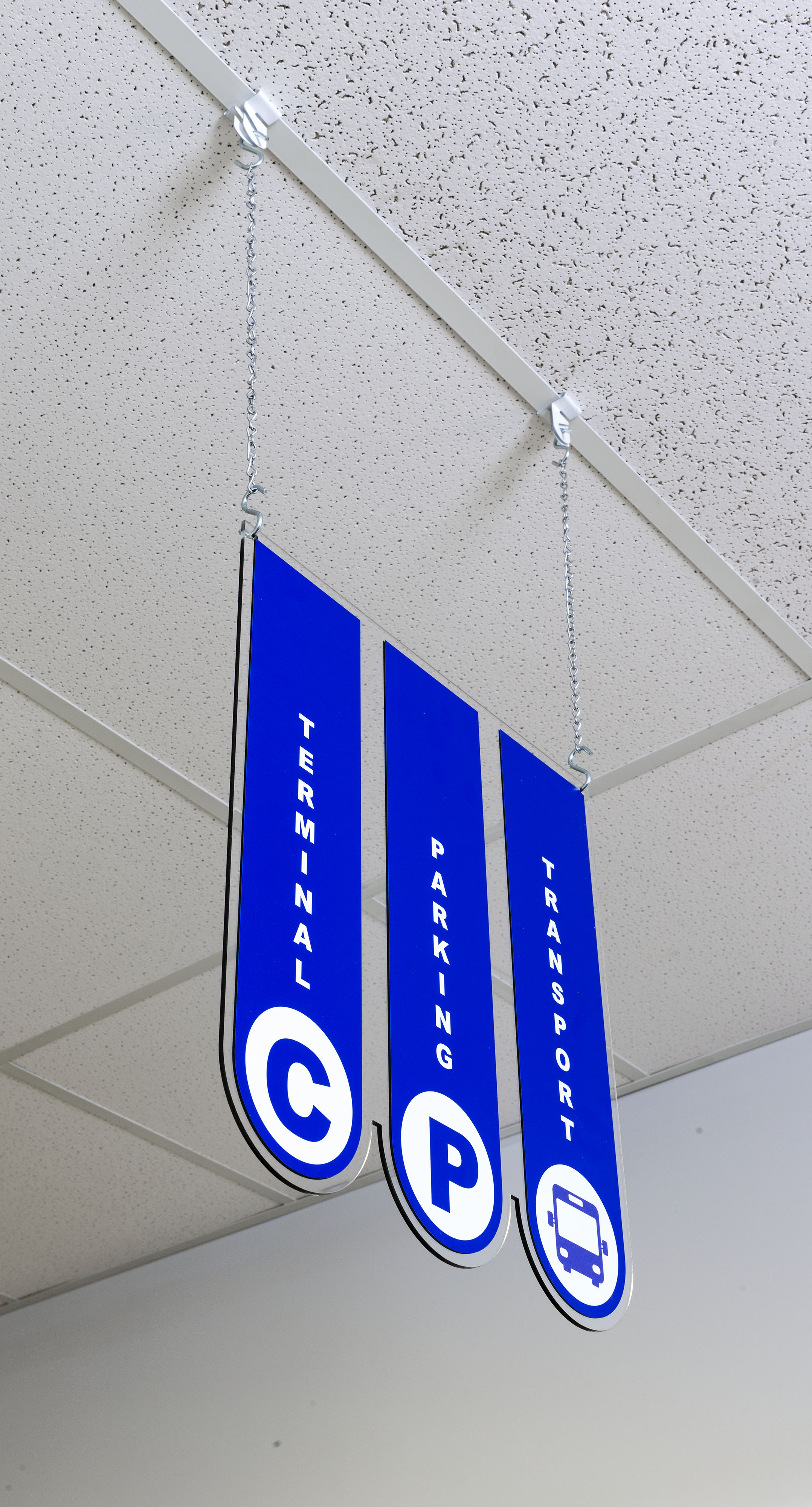 Ceiling Hanging Directional Signage | Made of Durable Acrylic | Displays2Go