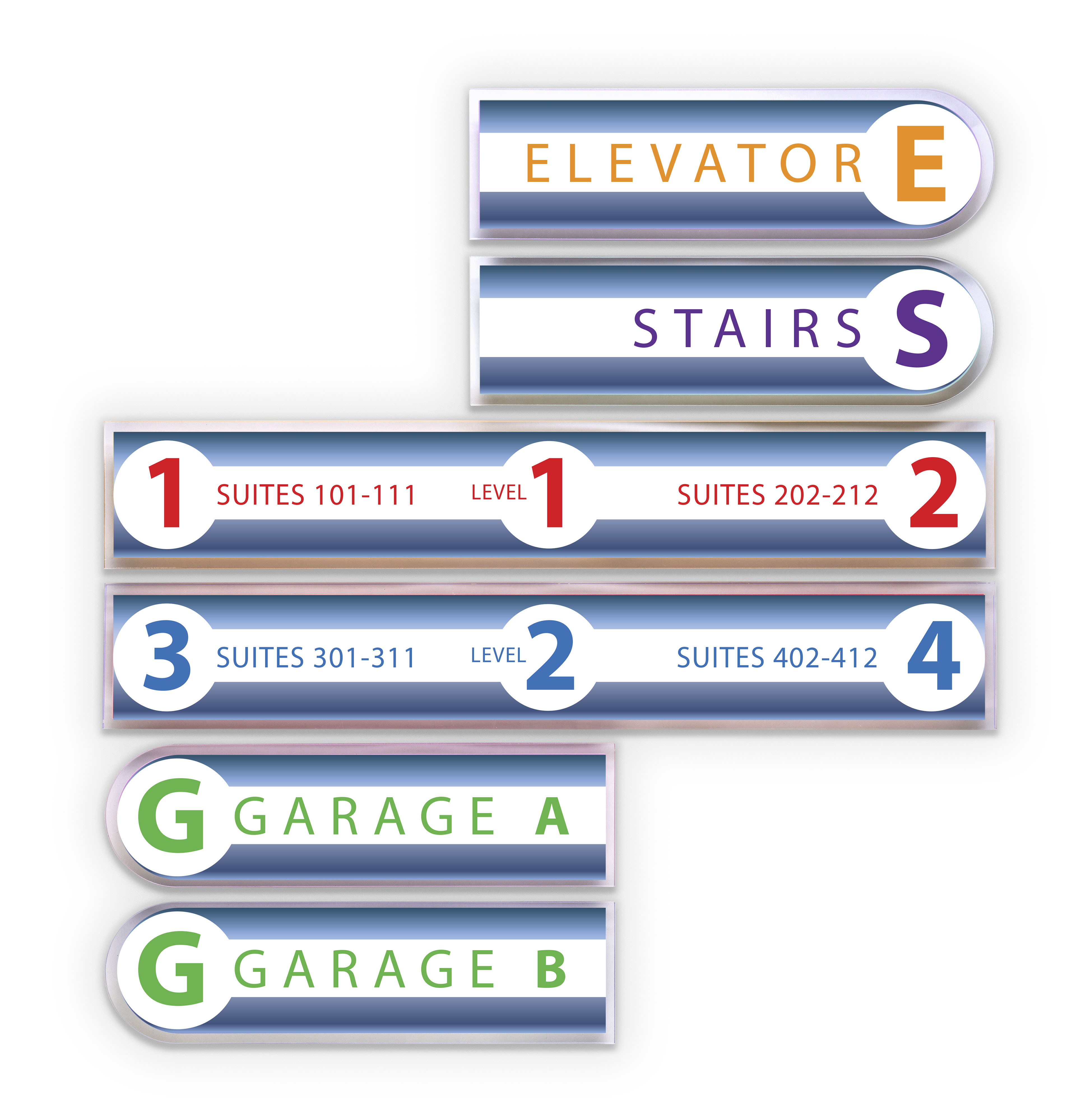 Modular Wayfinding Wall Signage | Invisible Plastic Standoff | Displays2Go