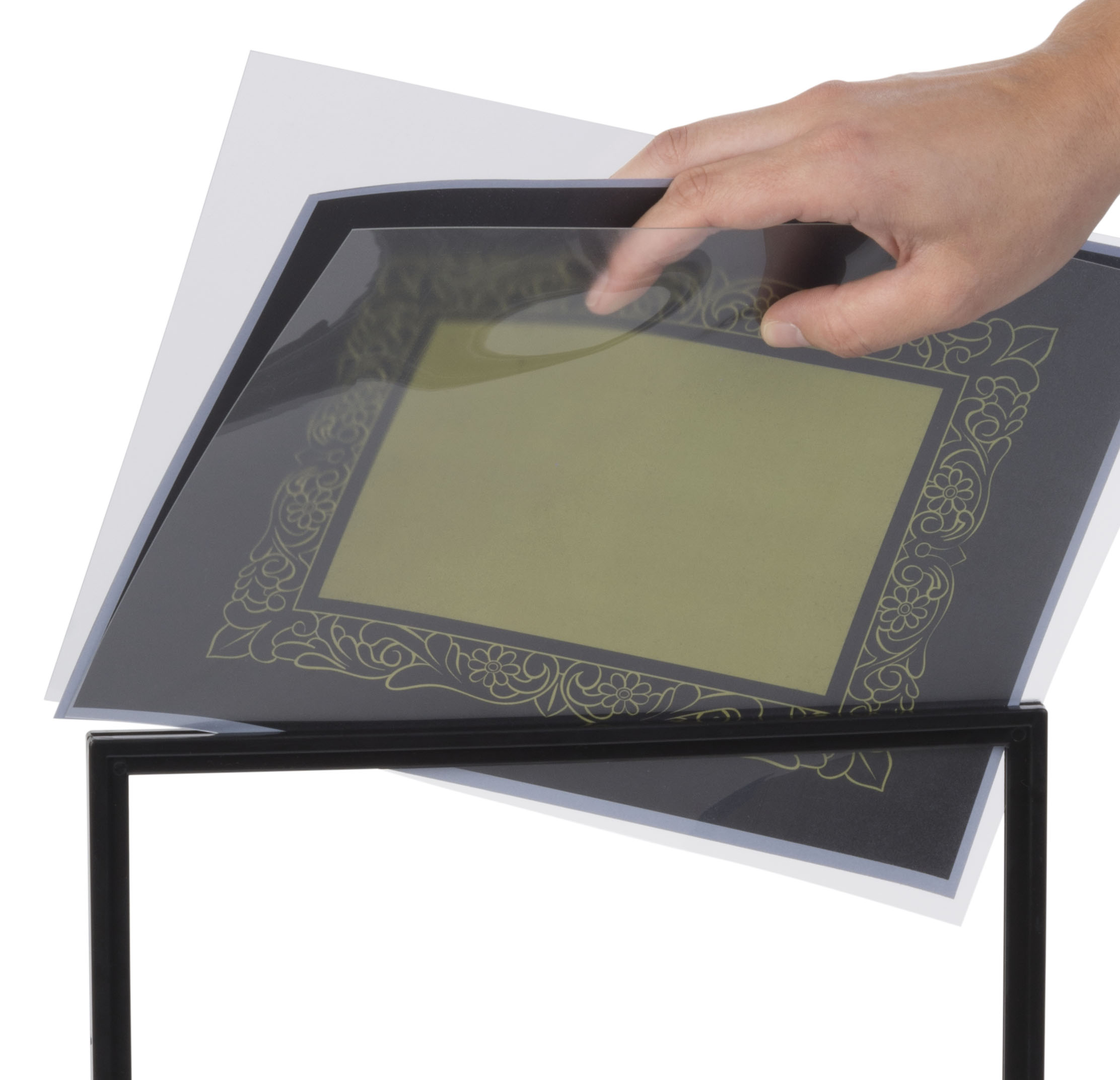 8.5" x 11" Vertical Sign Stand | Top Insert Frame with PVC Lenses ...