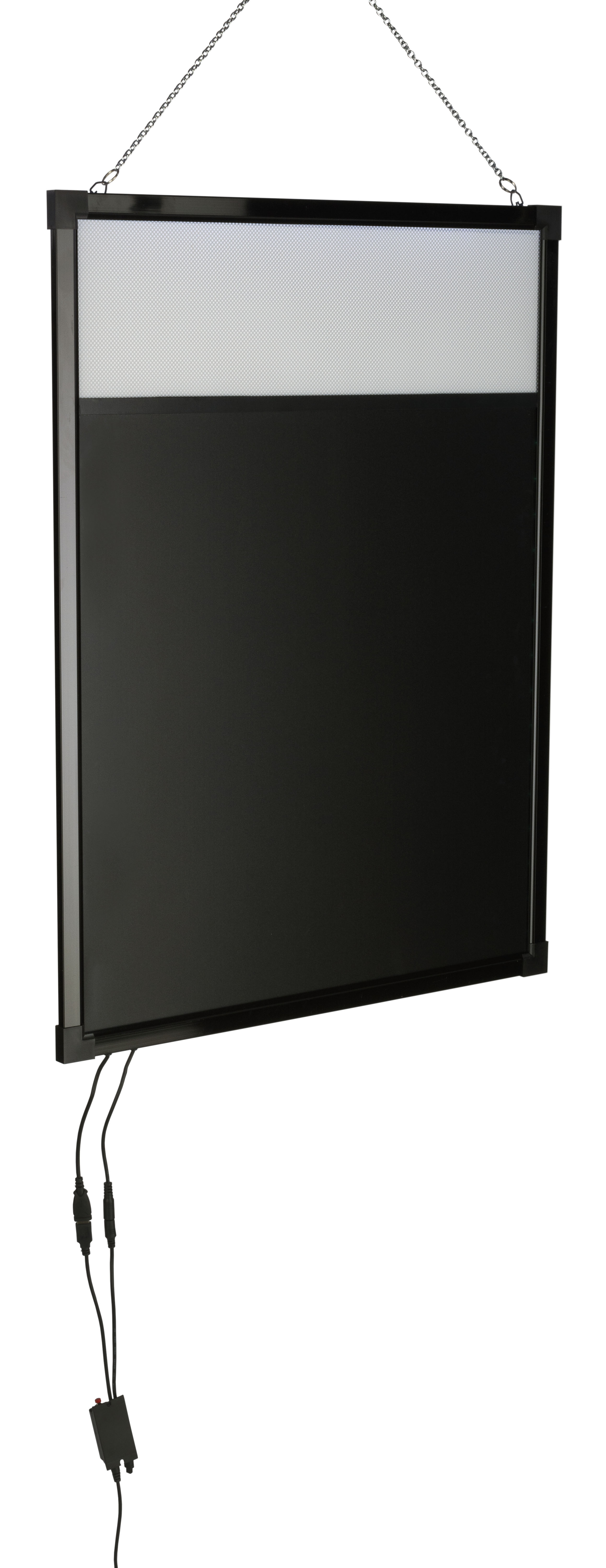 LED Blackboard with Header | Scratch Resistant Glass Surface | Displays2Go