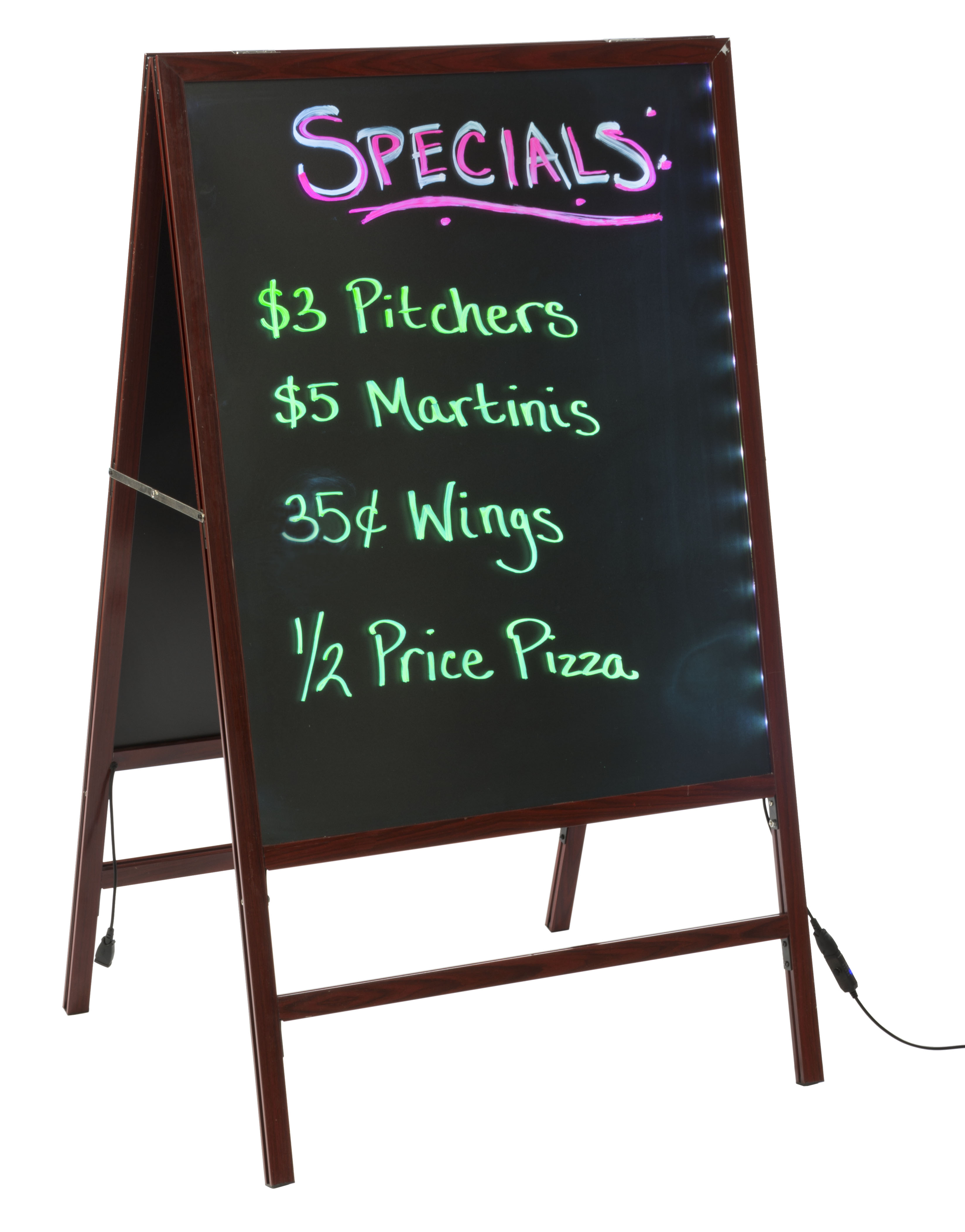A-Frame Glass Writeboard | Remote Controlled LED Lighting Effects ...