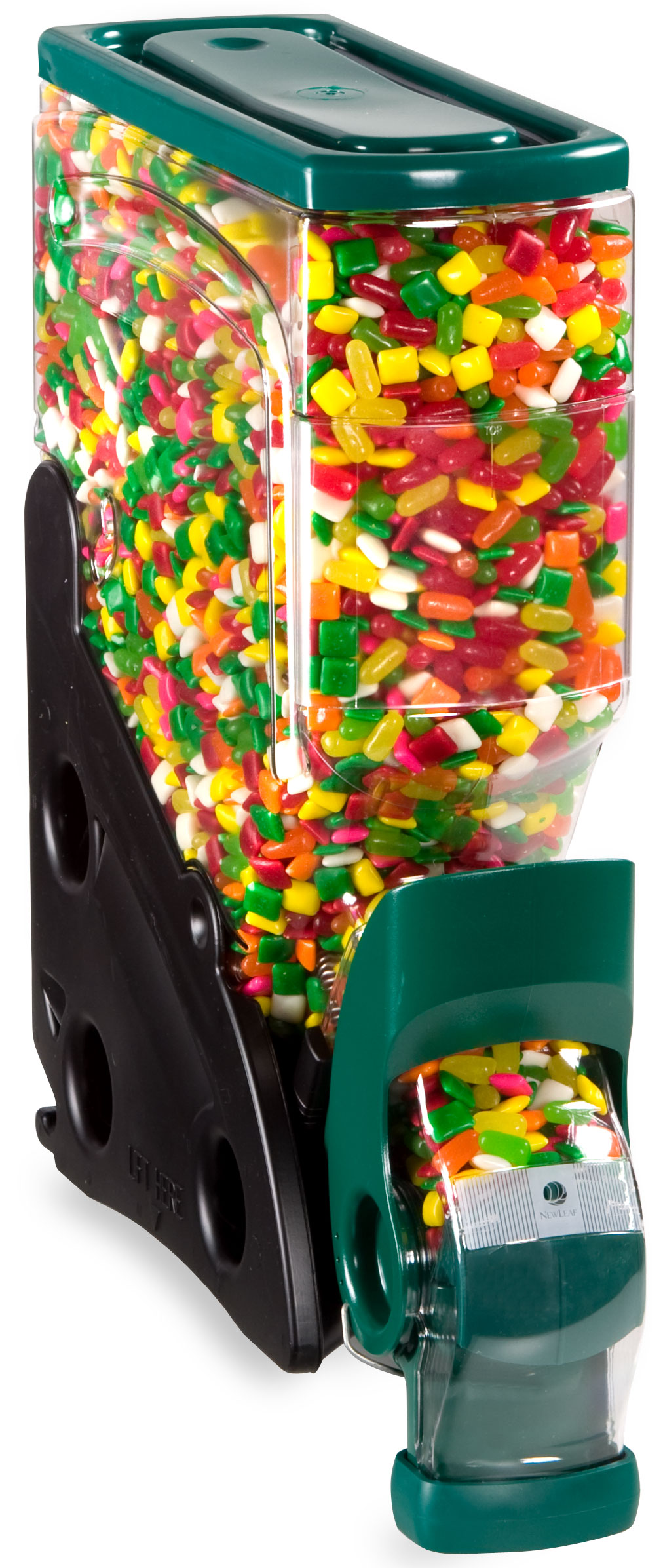 3-Gallon Gravity Candy Dispenser - Green Lid & Handle | Displays2Go