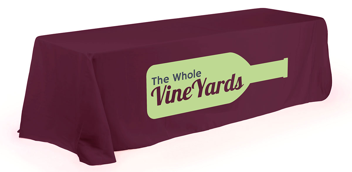 Custom Table Throw is Imprinted with Full Sizes, Styles, & Colors ...