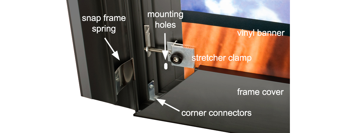 4' x 6' Black Banner Stretching Frame | Large Format | Displays2Go