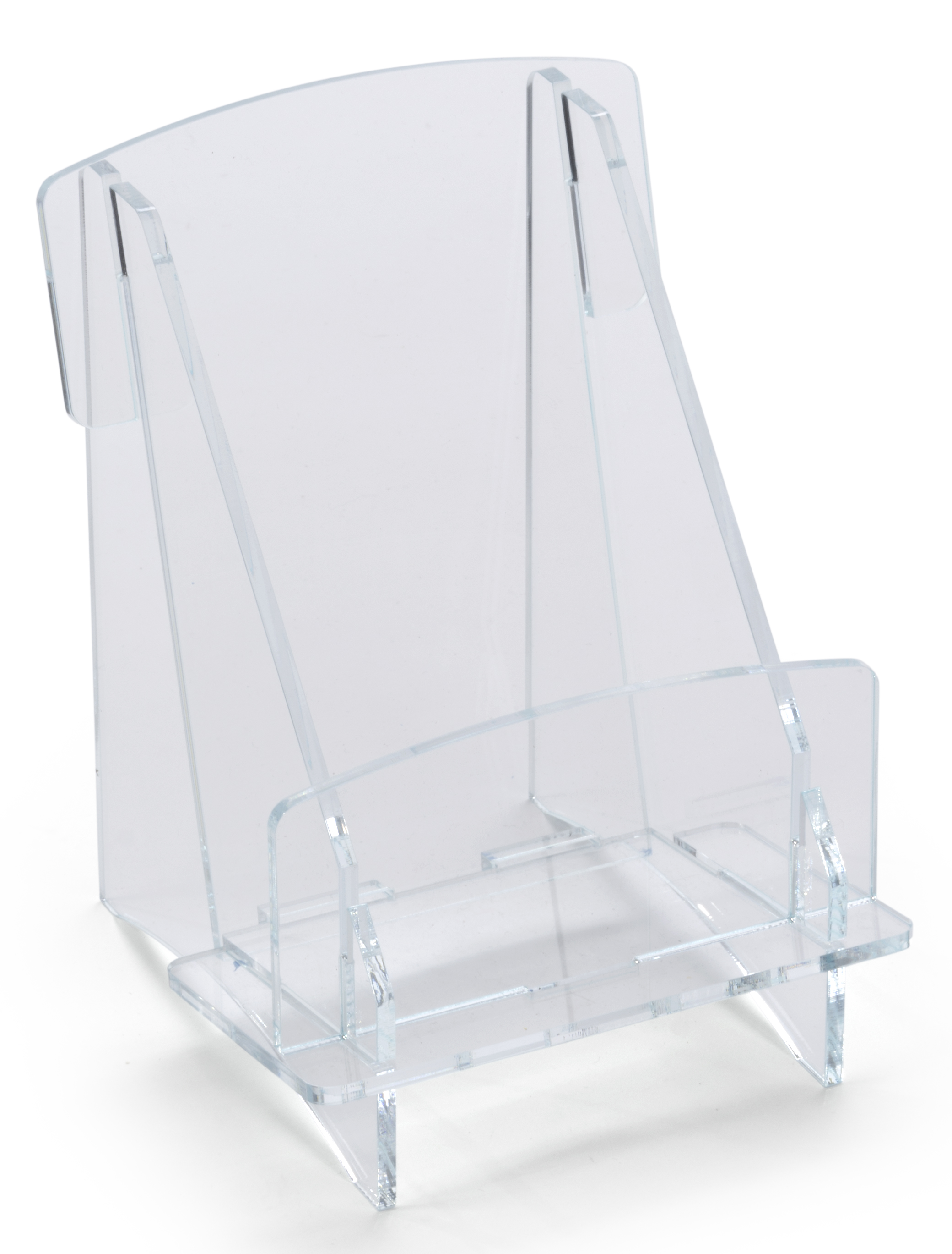 Clear Acrylic Brochure Tray | 4” Wide Pocket | Displays2Go