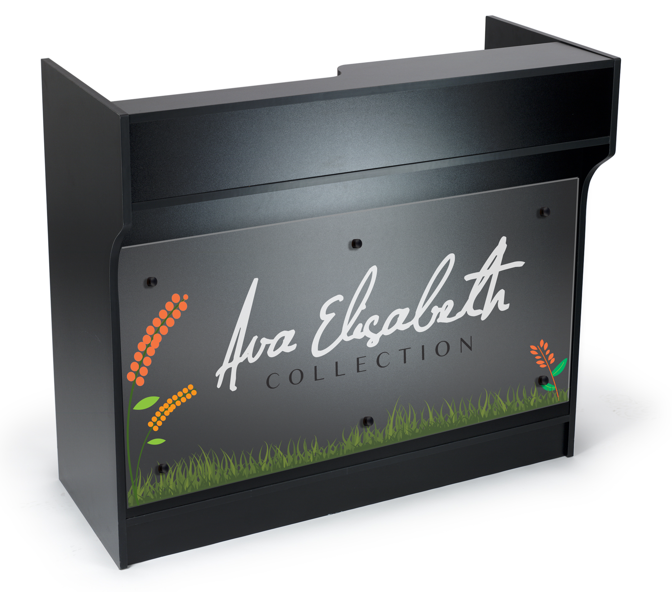 4’ Ledgetop Counter with Graphics | Cash Wrap w/ Custom Printing ...