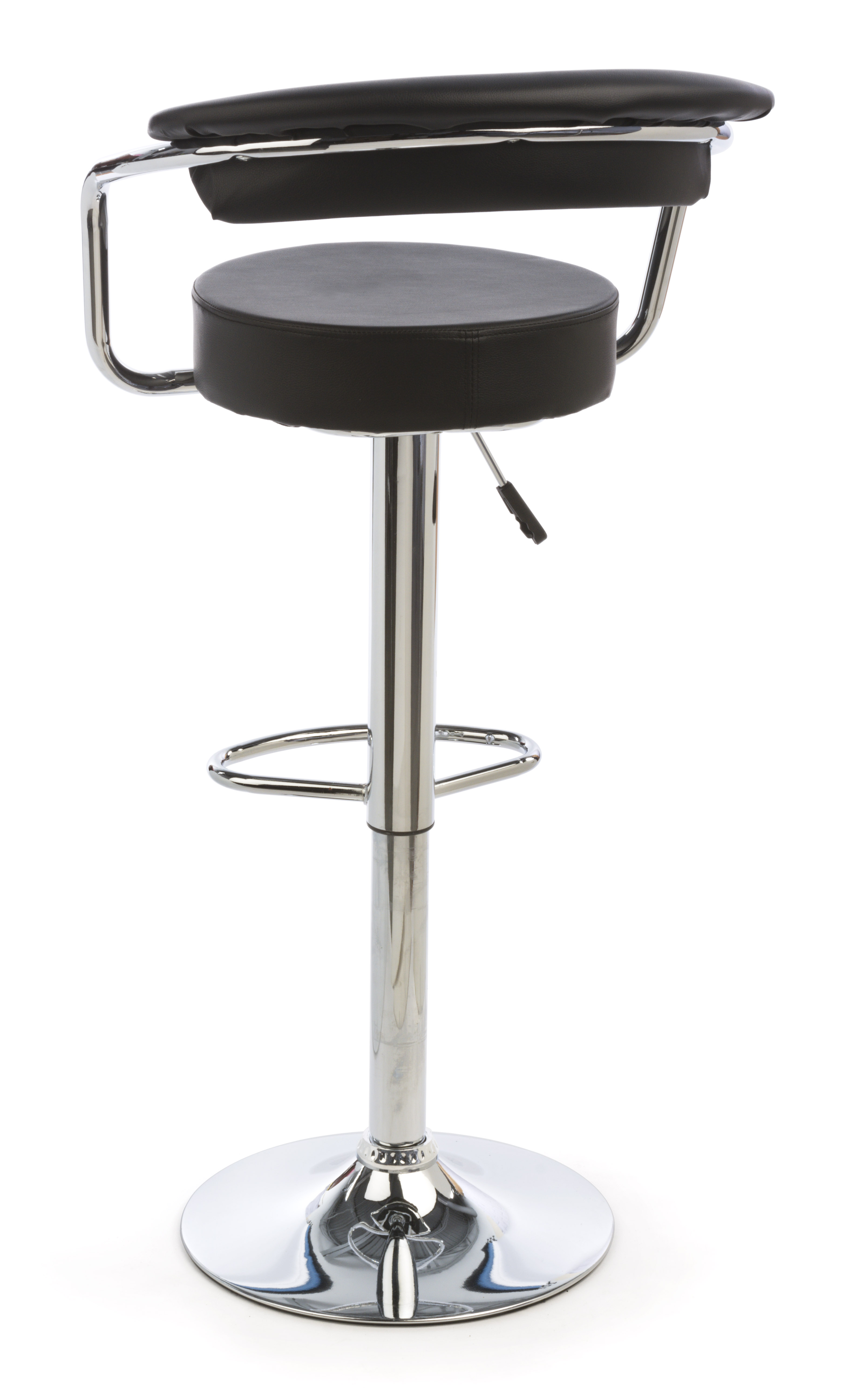 Bar Stool with Gas Lift Modern Design w Chrome Accents Displays2go