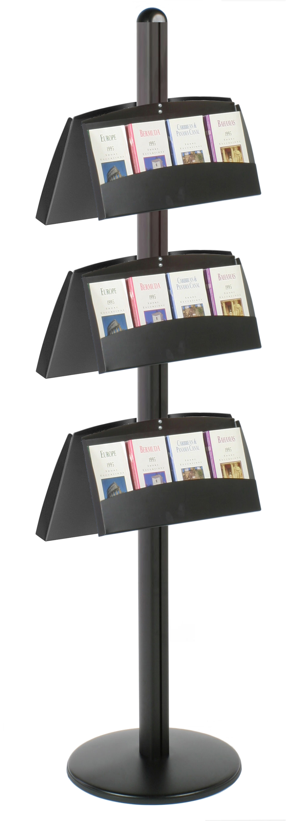 Display Holder | 3-Tiered Literature Stand w/ 4-Pocket Trays | Displays2Go