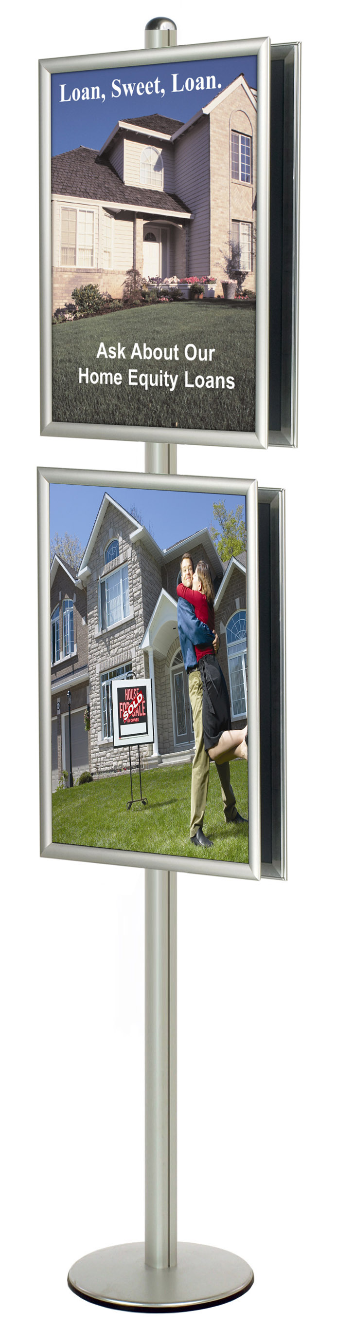 Floor Poster Stand | Four Double Sided Frames | Displays2Go