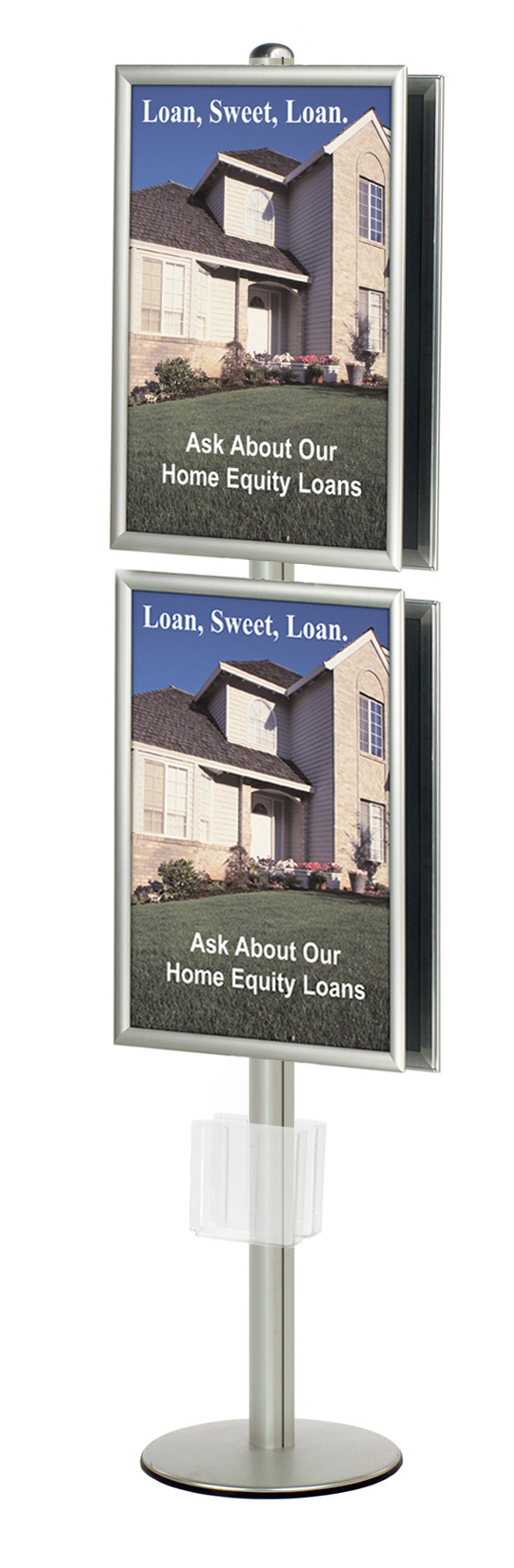 Banner Poles | 22 x 28 Poster Stand w/ 4 Silver Snap Frames | Displays2Go