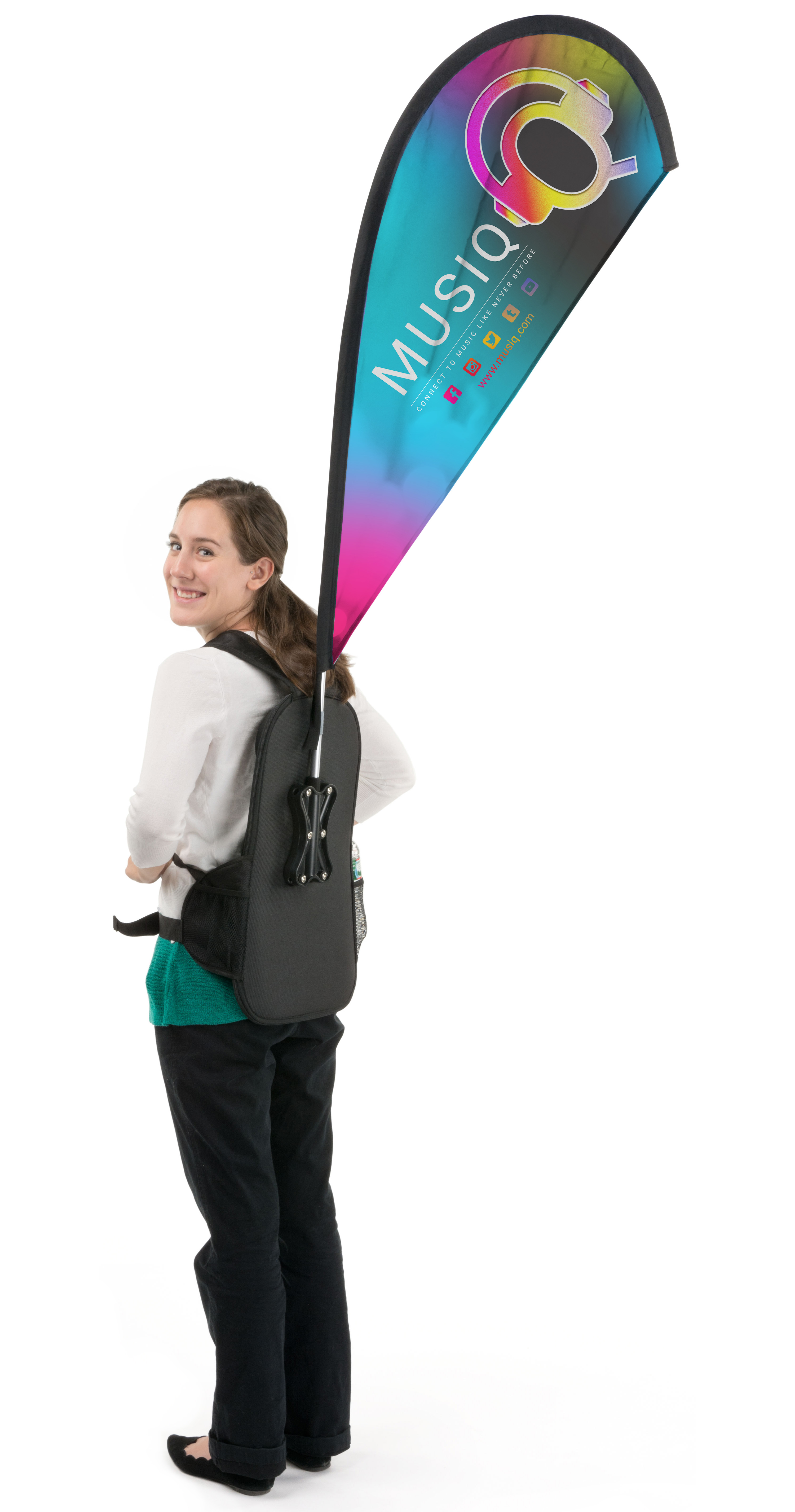 Teardrop Backpack Flags for Promotional Use | Single Sided | Displays2Go