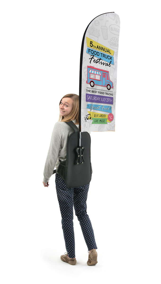Back Pack Flags Available With Custom Graphics | Displays2Go