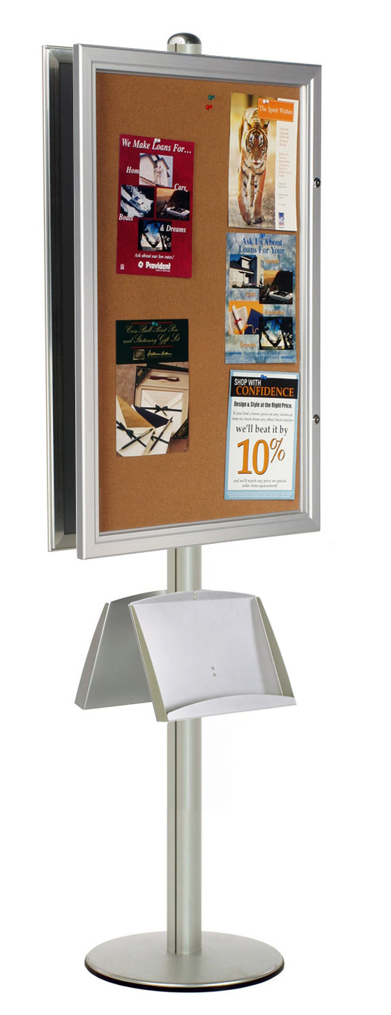 24 x 36 Enclosed Bulletin Board - Floor Standing | Displays2Go