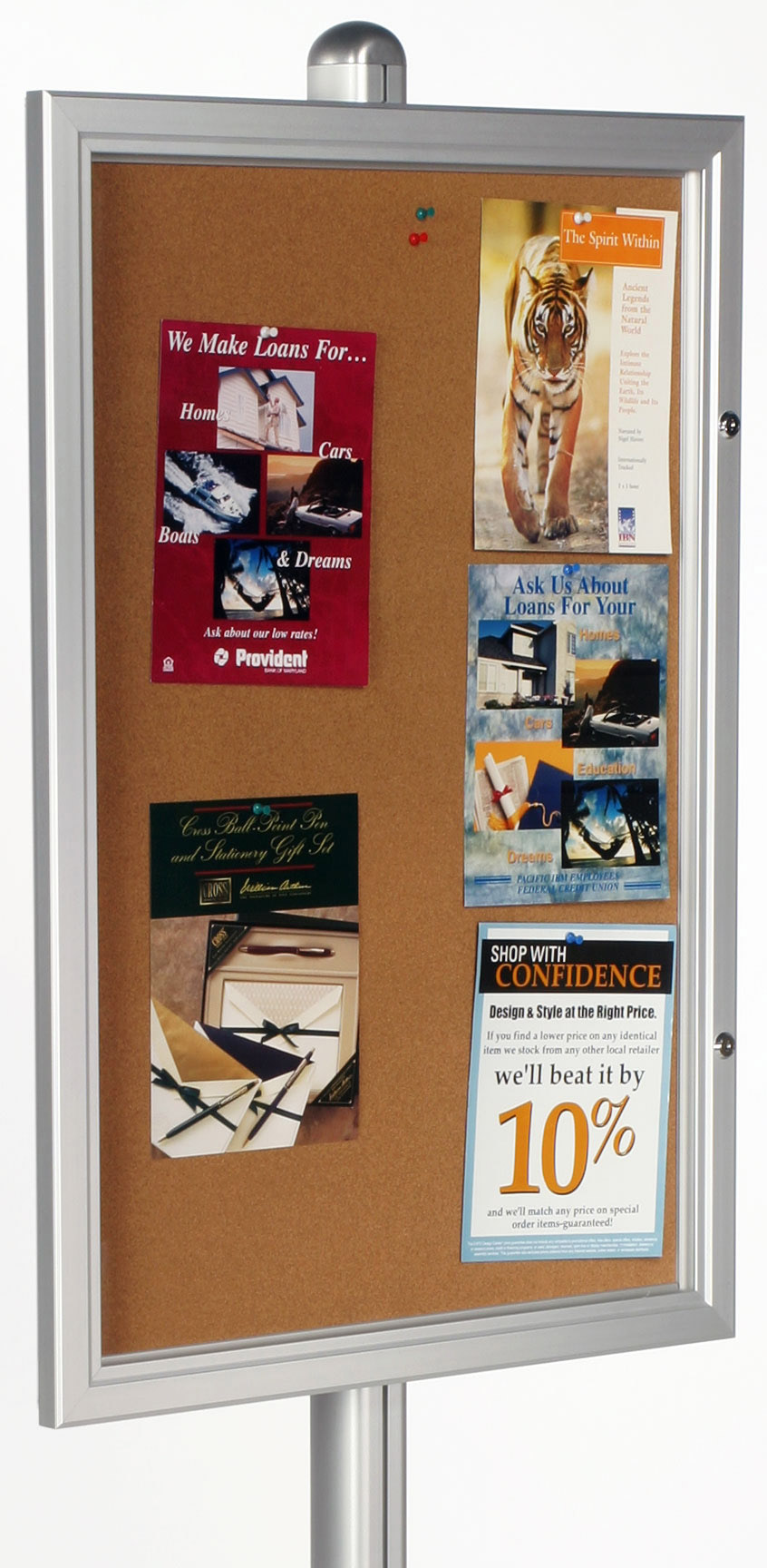 Enclosed Bulletin Board Display Attaches to FORTE Series Posts ...