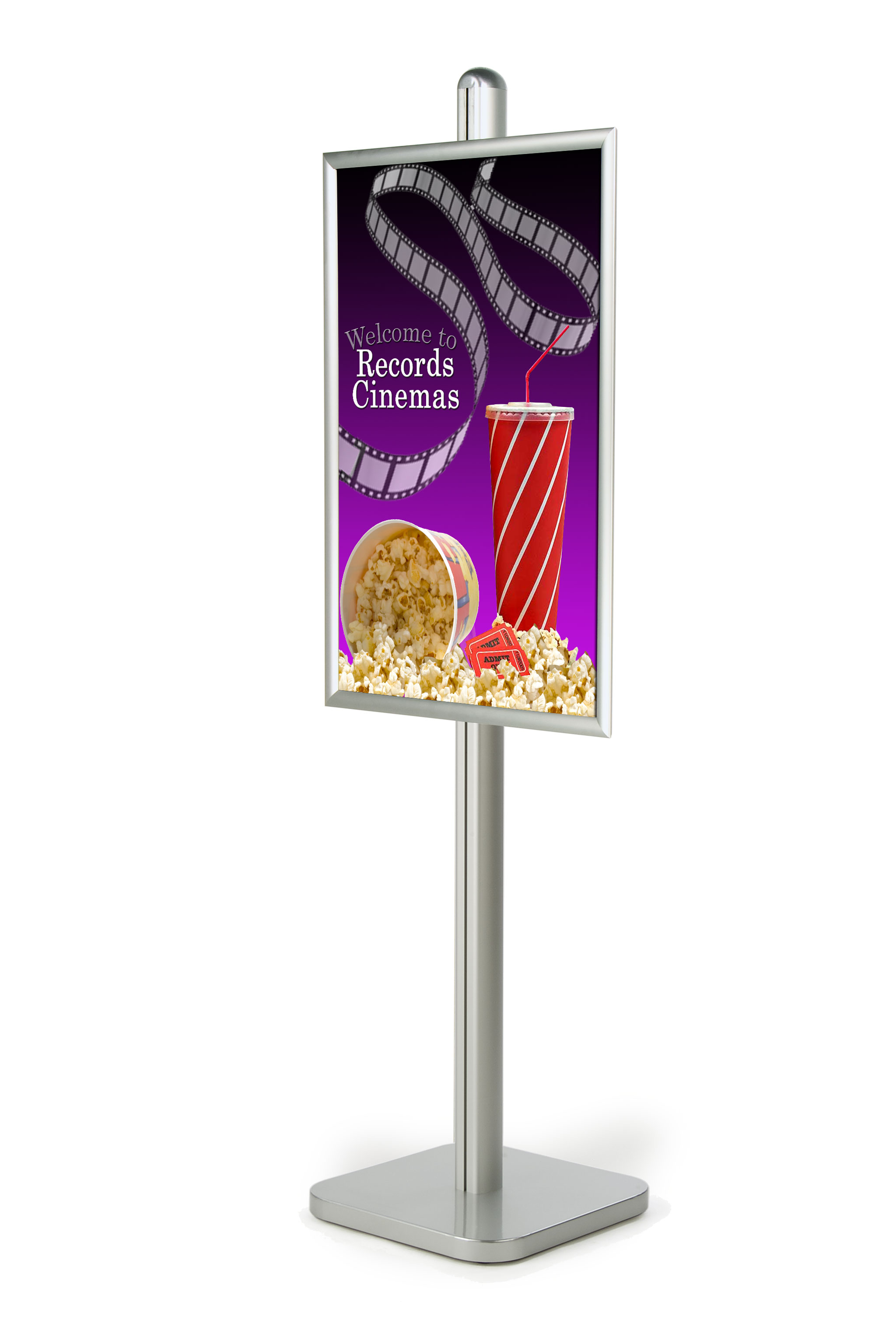 Retail Poster Display | 24 x 36 Snap Open Stand w/ Square Base | Displays2go