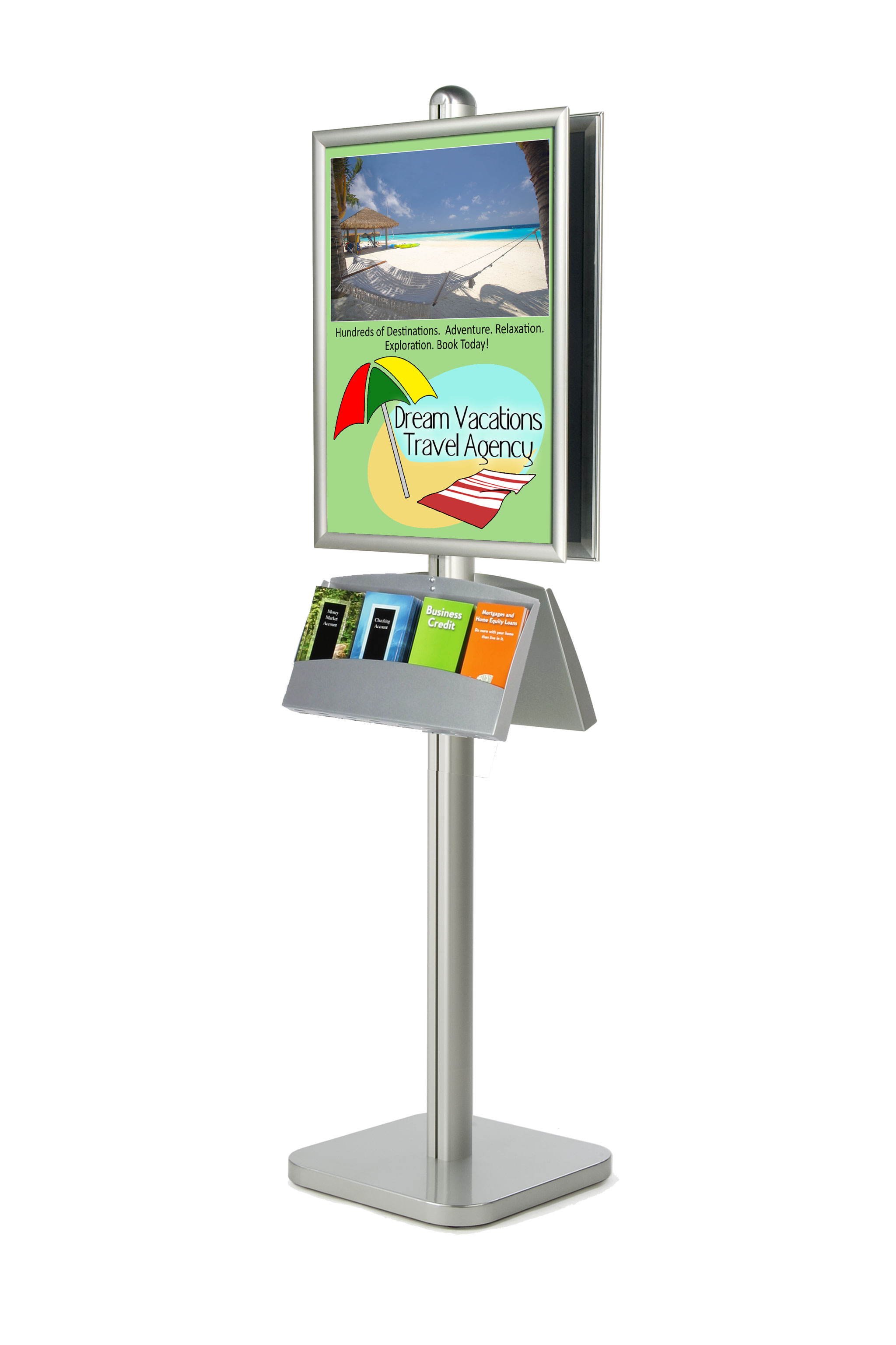 Advertisement Display | 22 x 28 Snap Open Poster Stand w/ Pockets ...