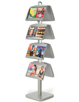 Double-Sided Display Stand - Steel Literature Pockets