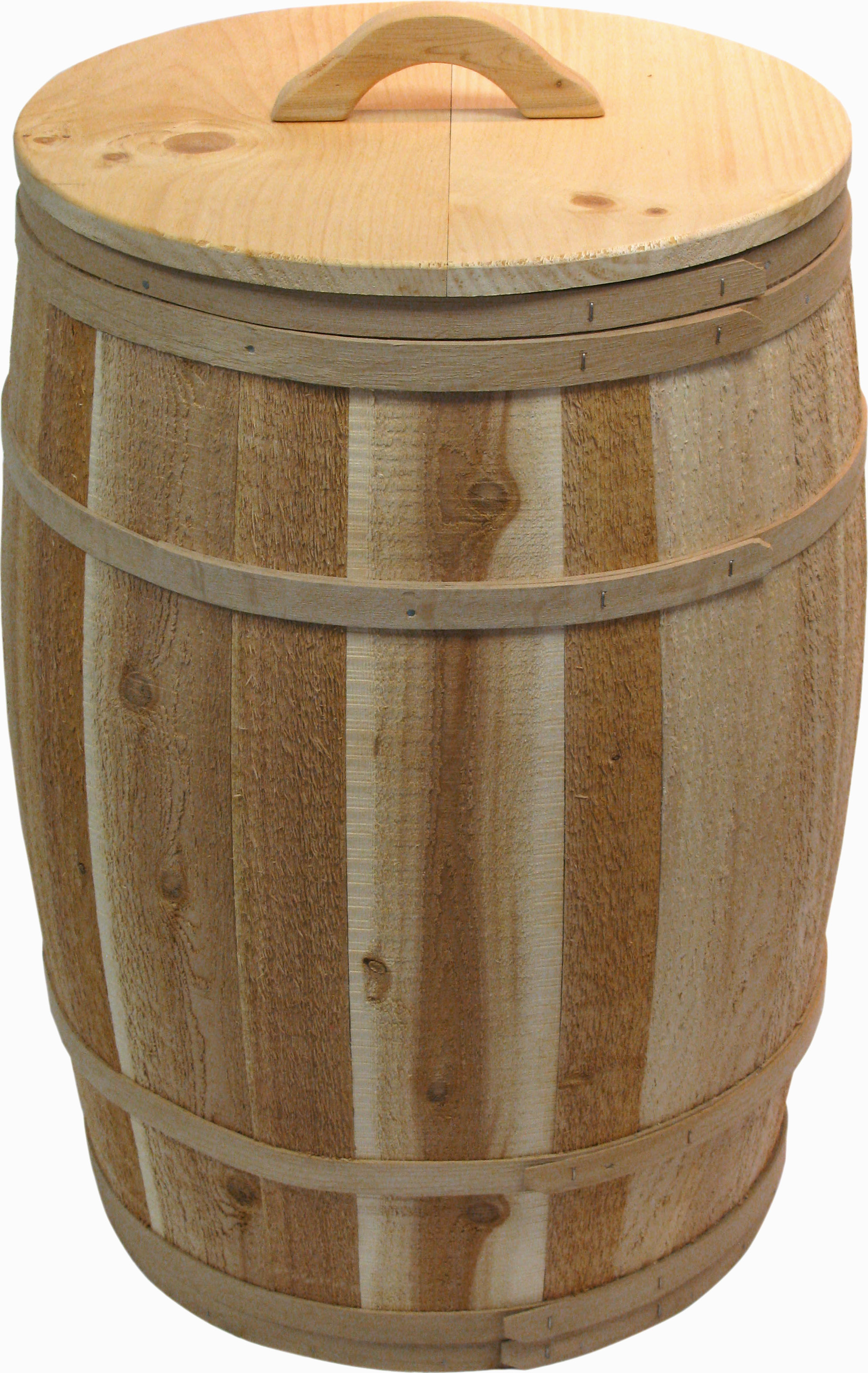 Cedar Barrel | Full Size Cask with Lid | Displays2Go