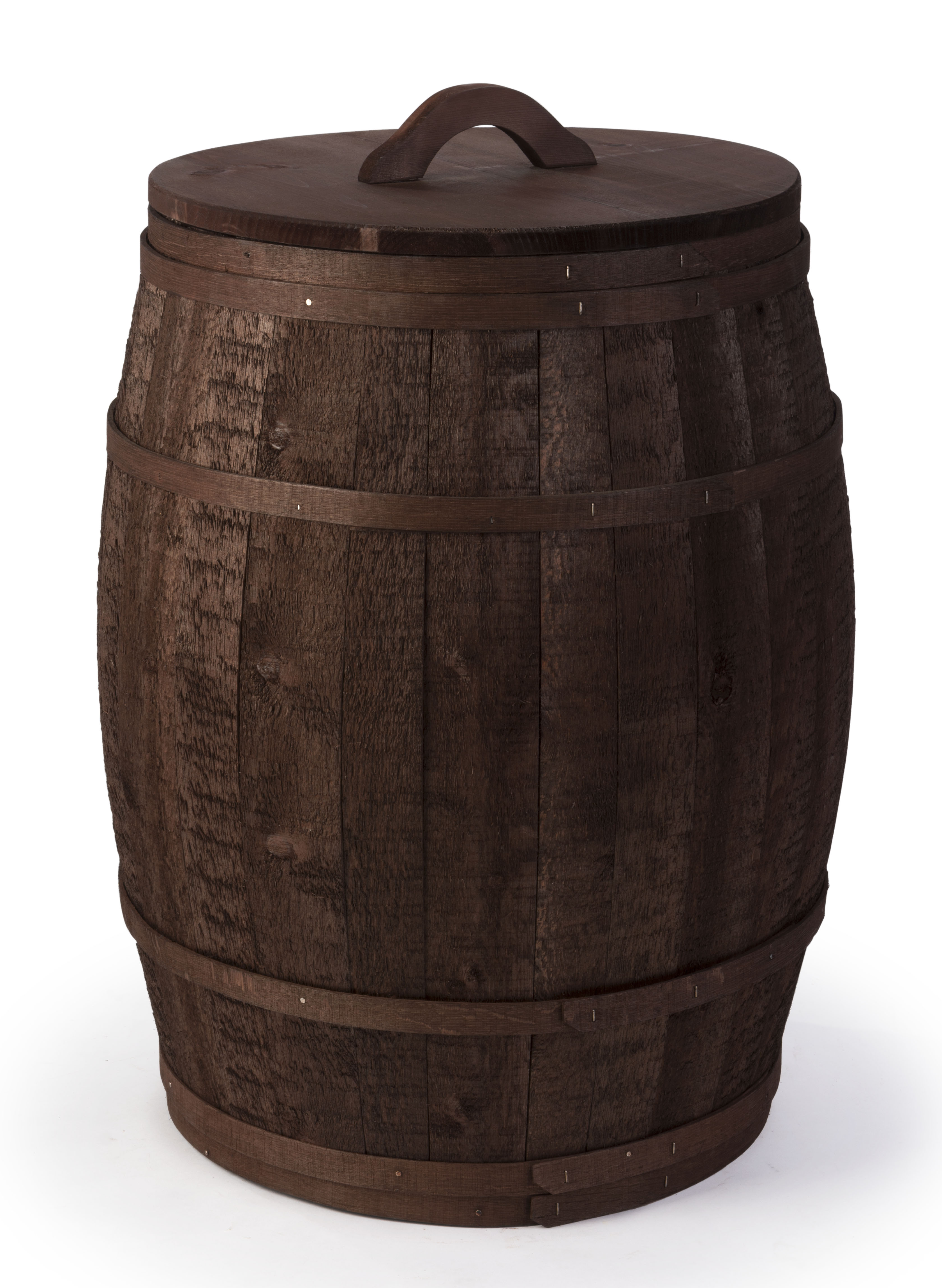 Dark Brown Wooden Lid for Maine Barrel Series | Displays2Go