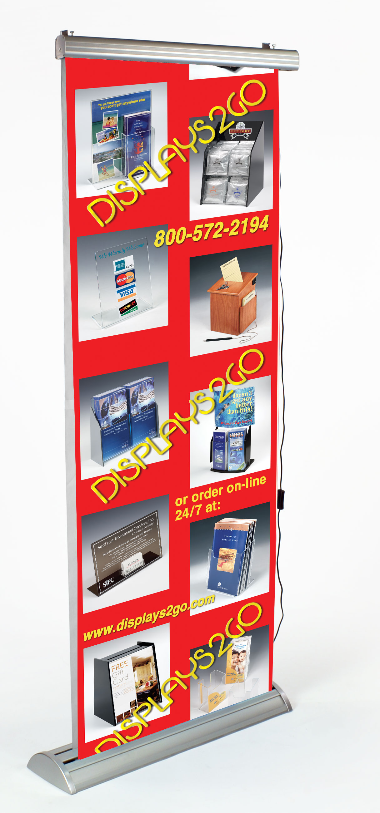 Scrolling Banner Stand | Motorized Continuous Graphics | Displays2Go