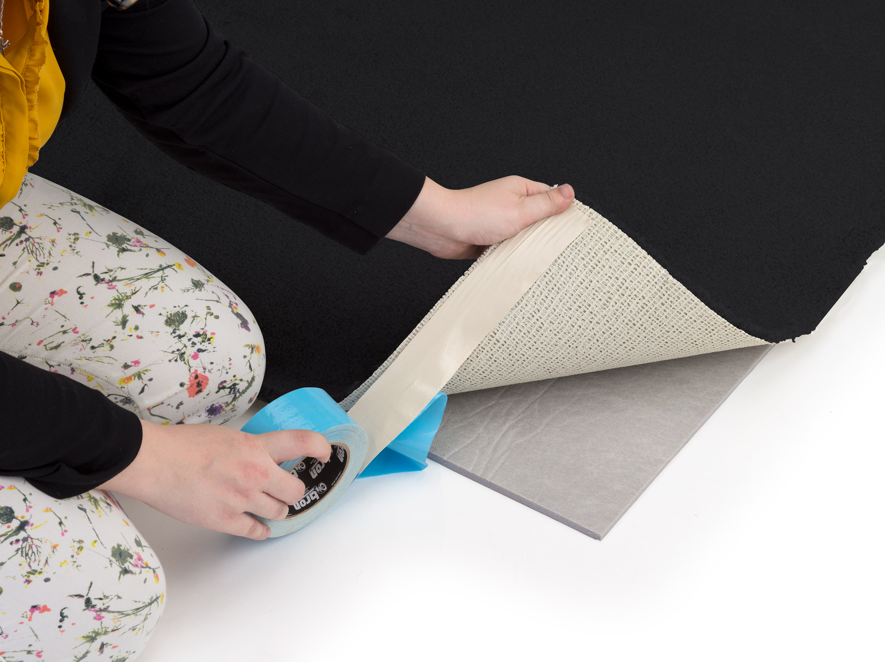Black Rolled Trade Show Booth Carpet | Portable Design | Displays2Go