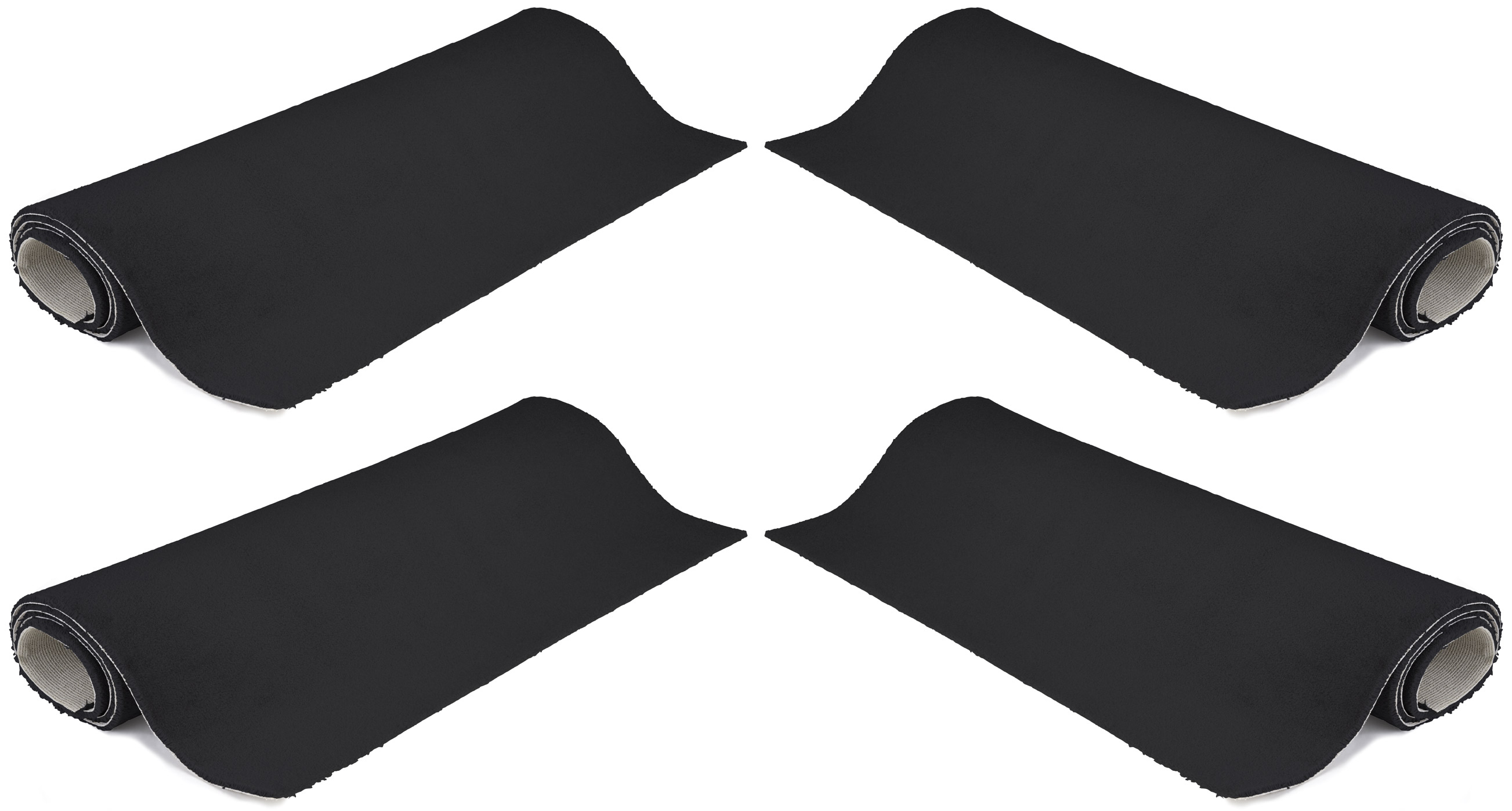 Black Rolled Trade Show Booth Carpet | Portable Design | Displays2Go