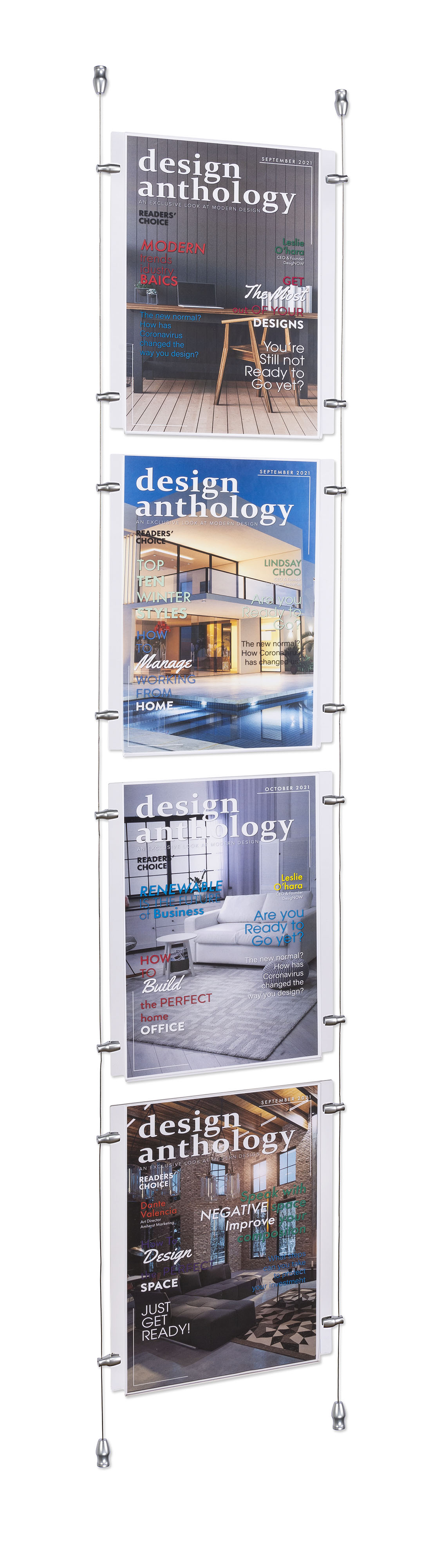 Window Hung Signage - (4) Frame 11 x 17 Cable Hanging Signs | Displays2Go