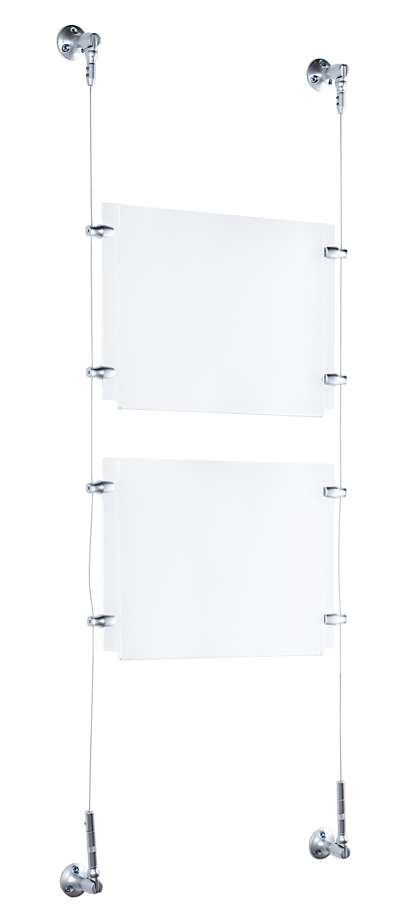 Cable Suspension Hanging Signs | 2-Panel Acrylic Grid Systems | Displays2go