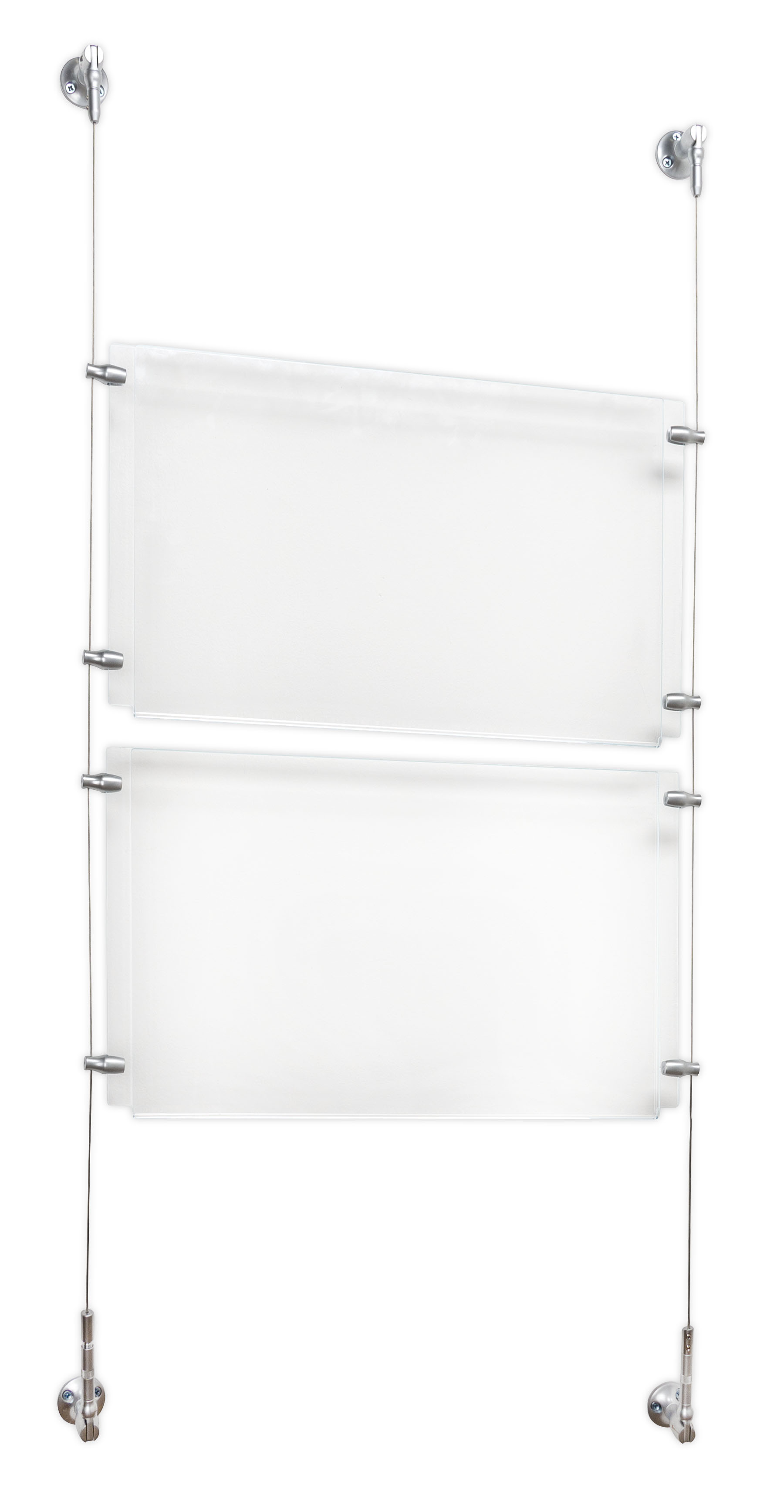 Hanging Display System | (2) 17 X 11 Sign Holder w/ Wall Cables ...