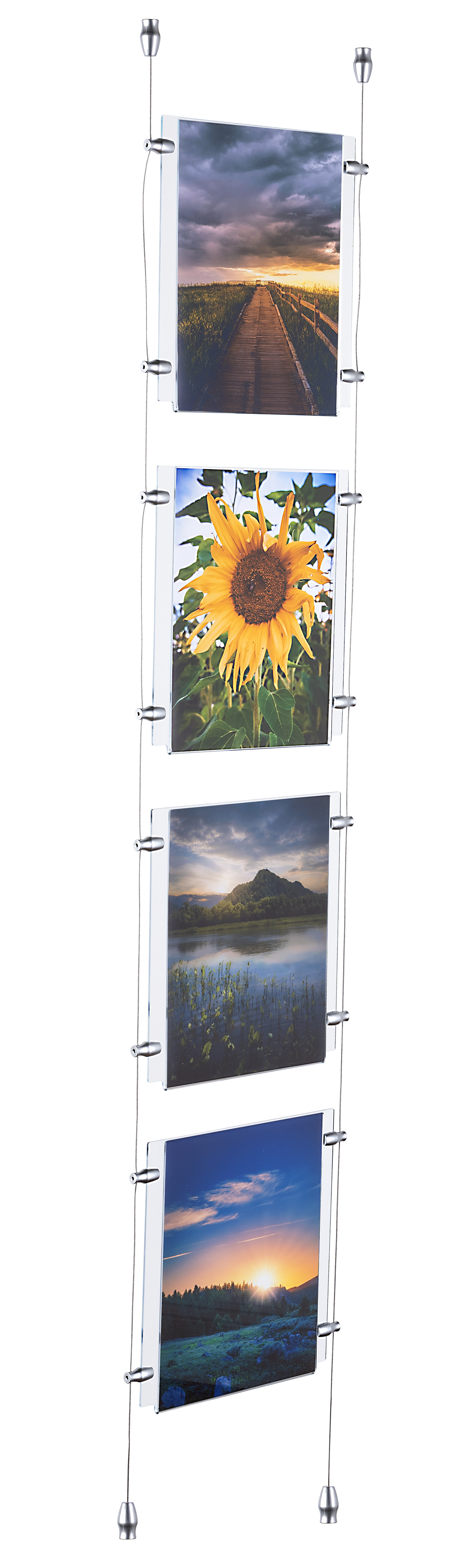 Window Hanging Sign| 8.5 x 11 Signage Frame - Cable System | Displays2Go