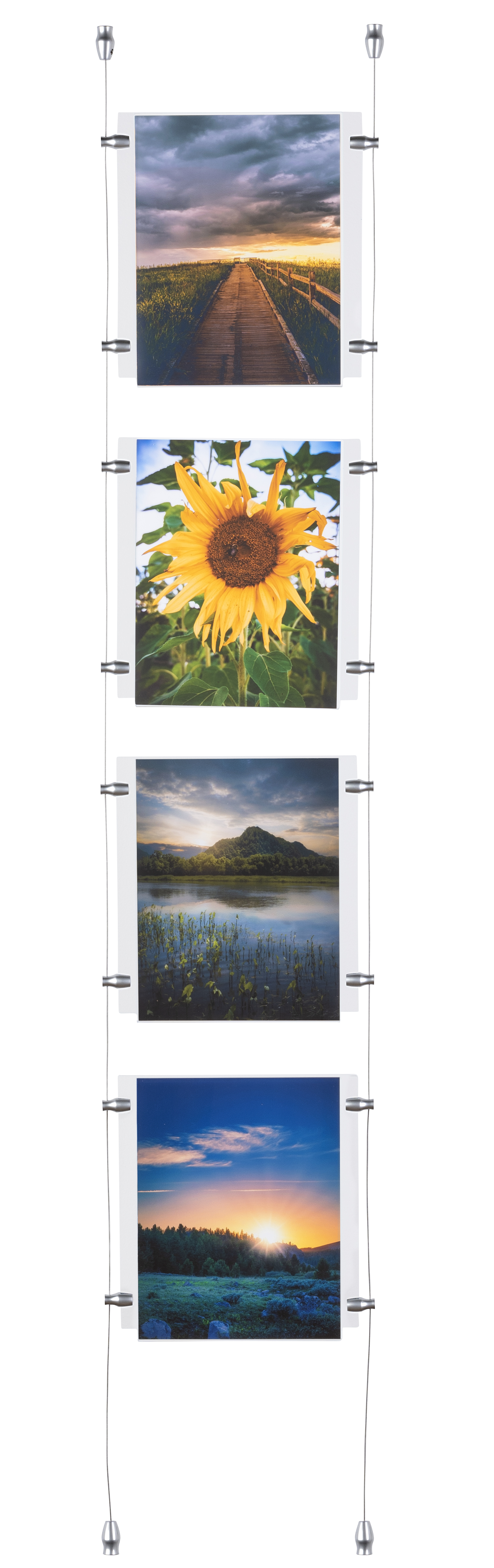 Window Hanging Sign| 8.5 x 11 Signage Frame - Cable System | Displays2Go