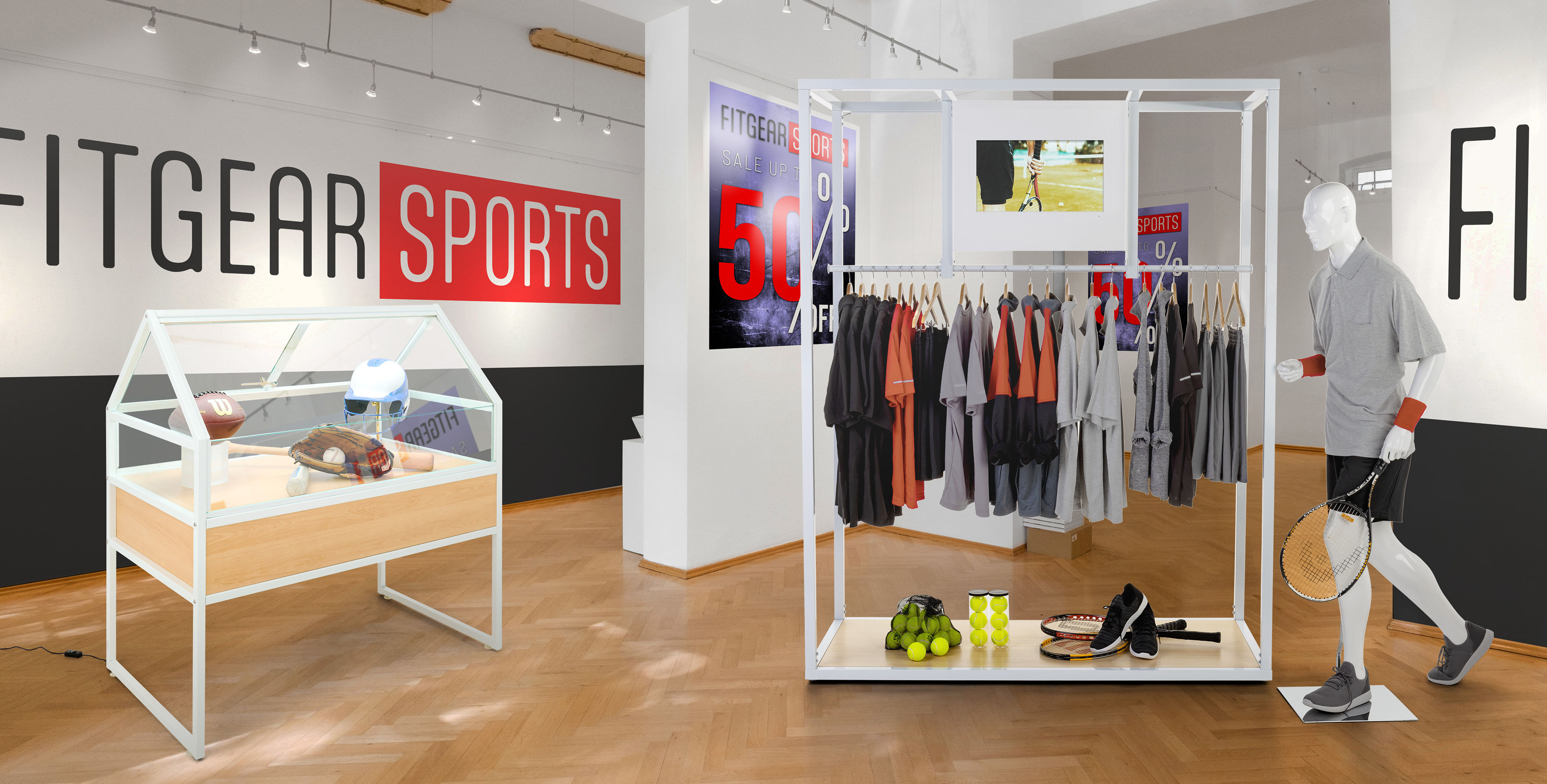 Table Showcase Display | Illuminated Interior | Displays2Go