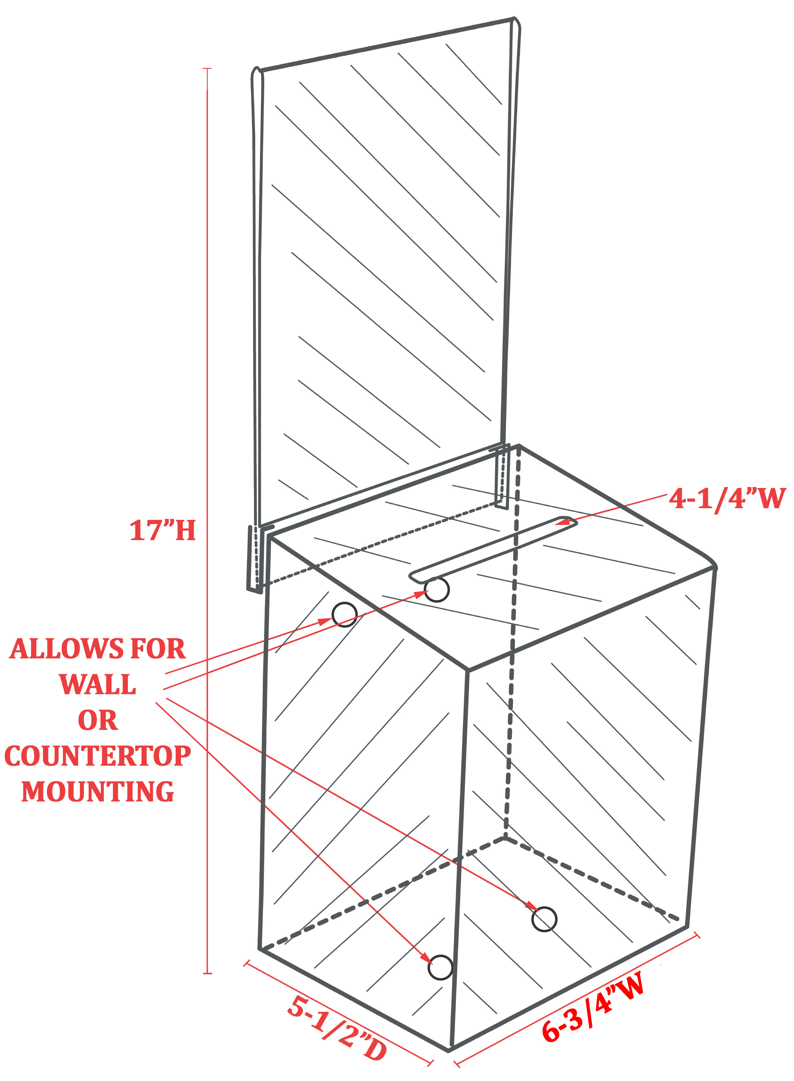 Clear Acrylic Donation Box - Locking Top & Removable Header | Displays2Go