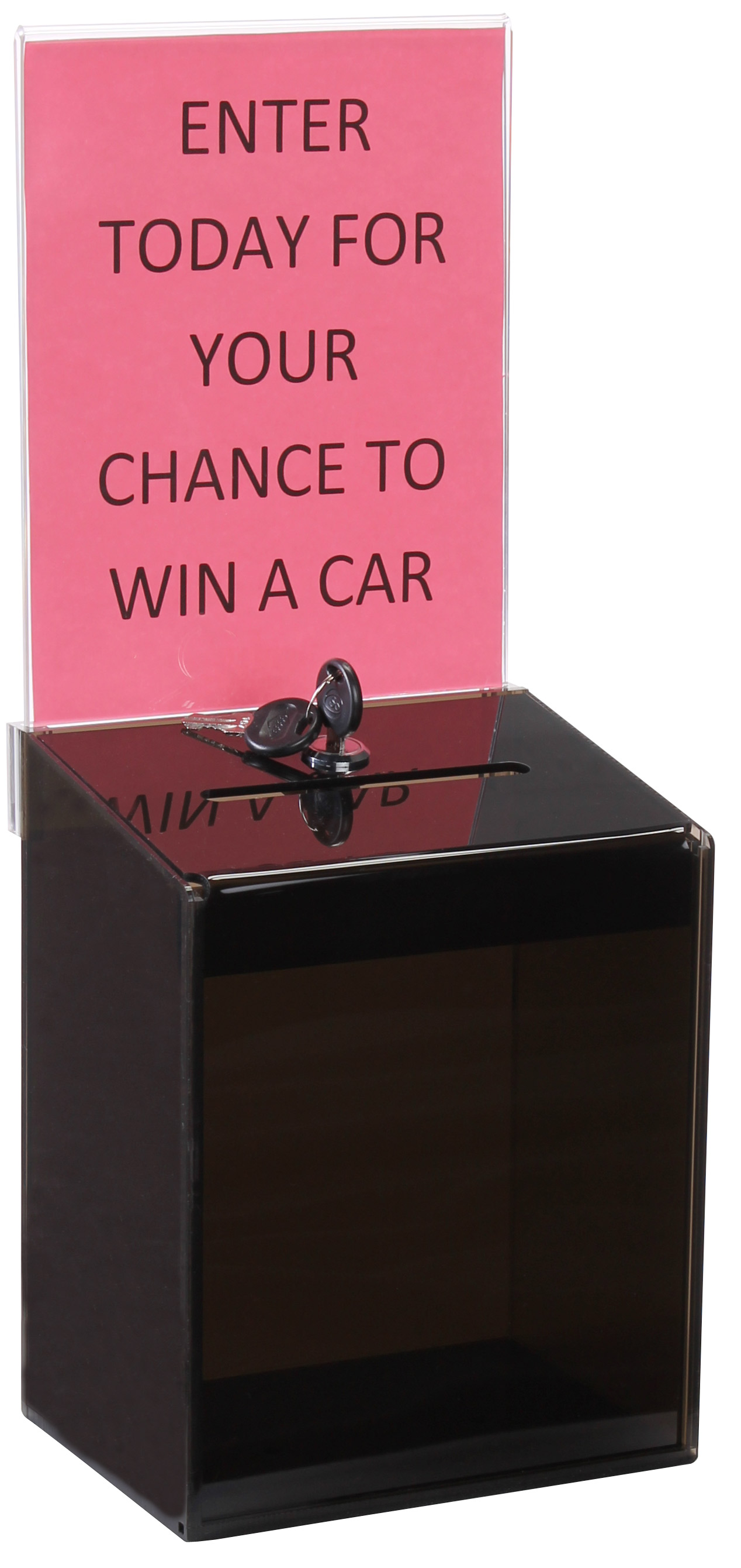 Smoked Color Acrylic Ballot Boxes| 6-1/2"w x 8"h Removable Header ...