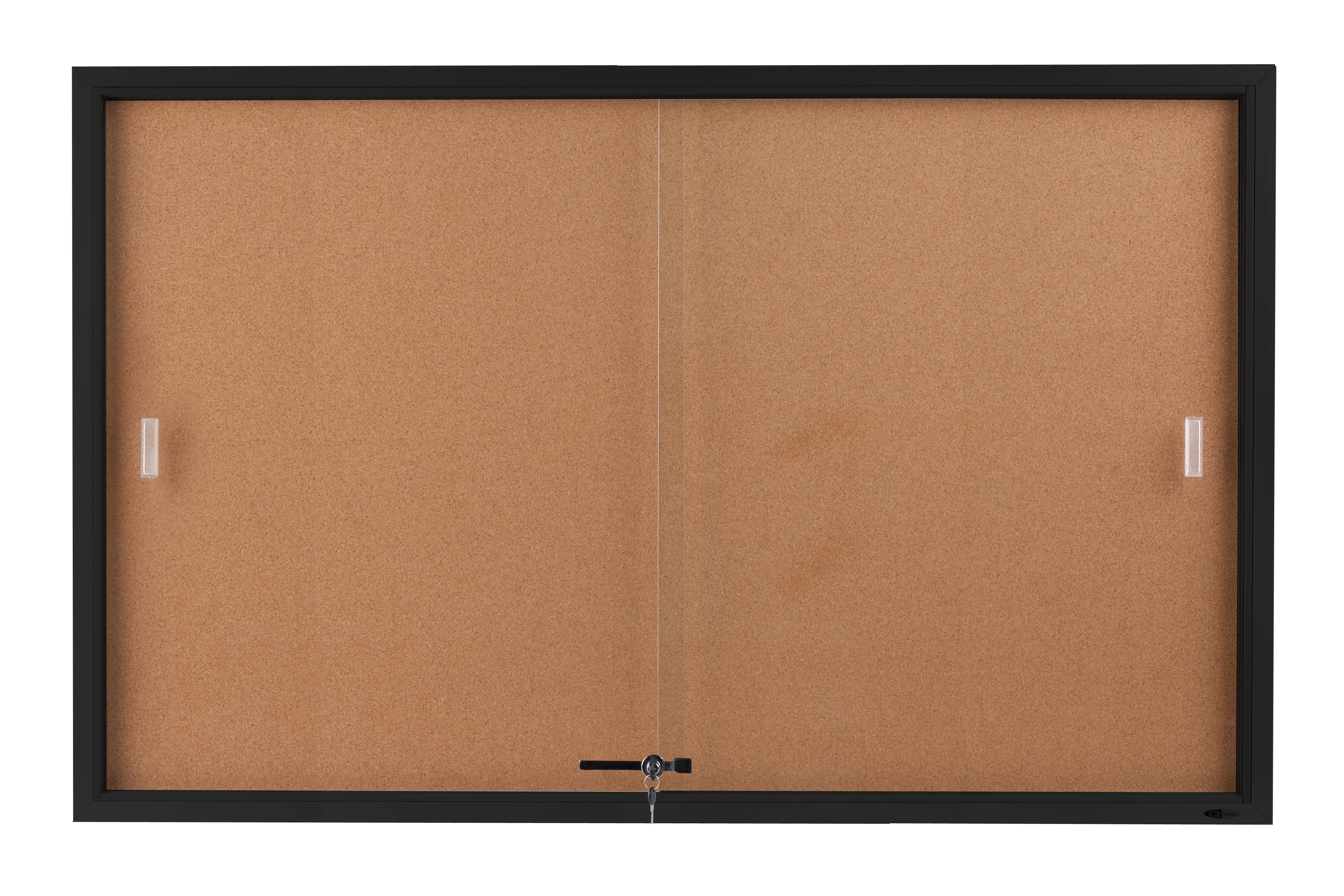 60" x 36" Bulletin Board - Enclosed w/ Sliding Glass Doors | Displays2Go