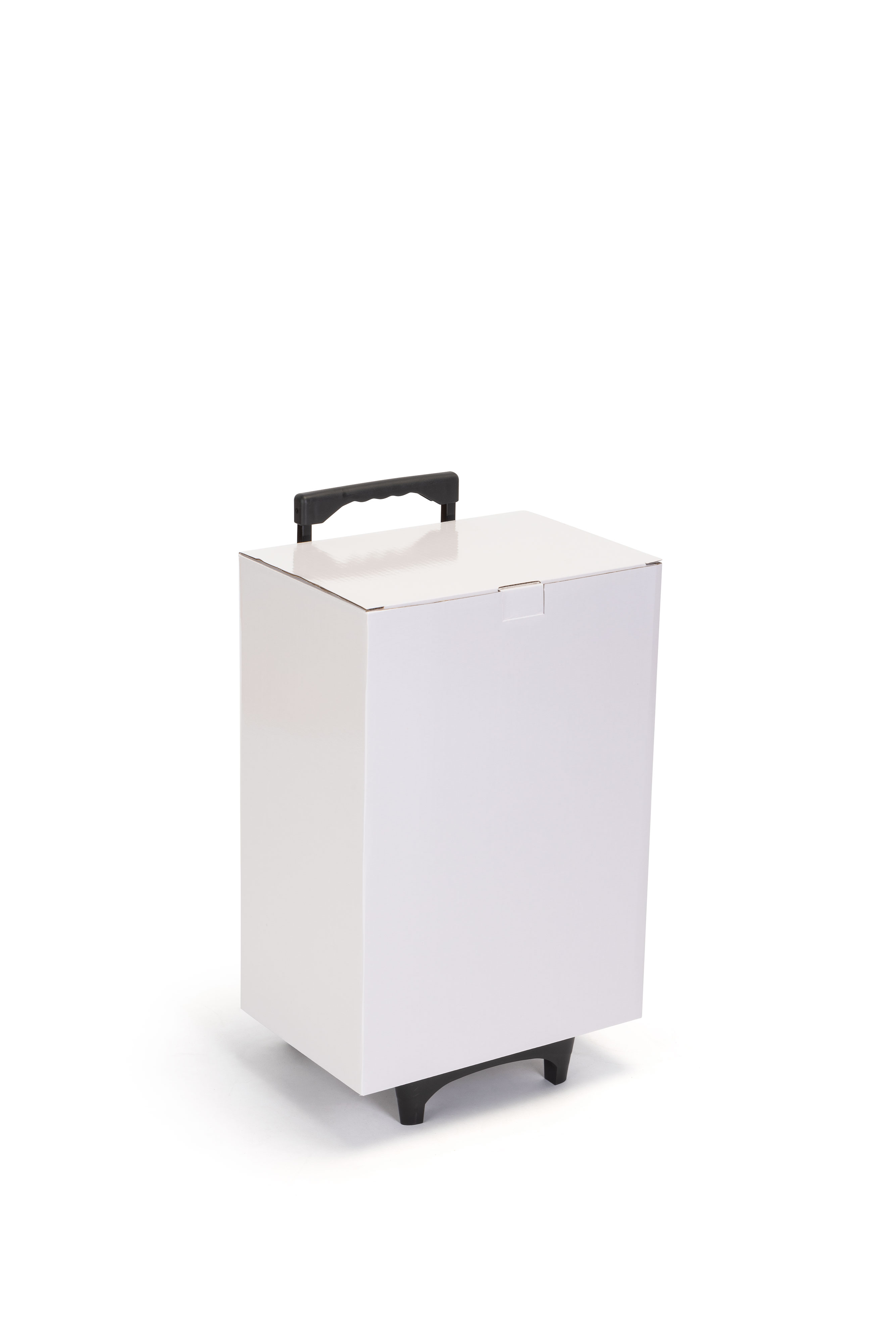 White Cardboard Exhibition Trolley Box | Wheels for Easy Mobility ...