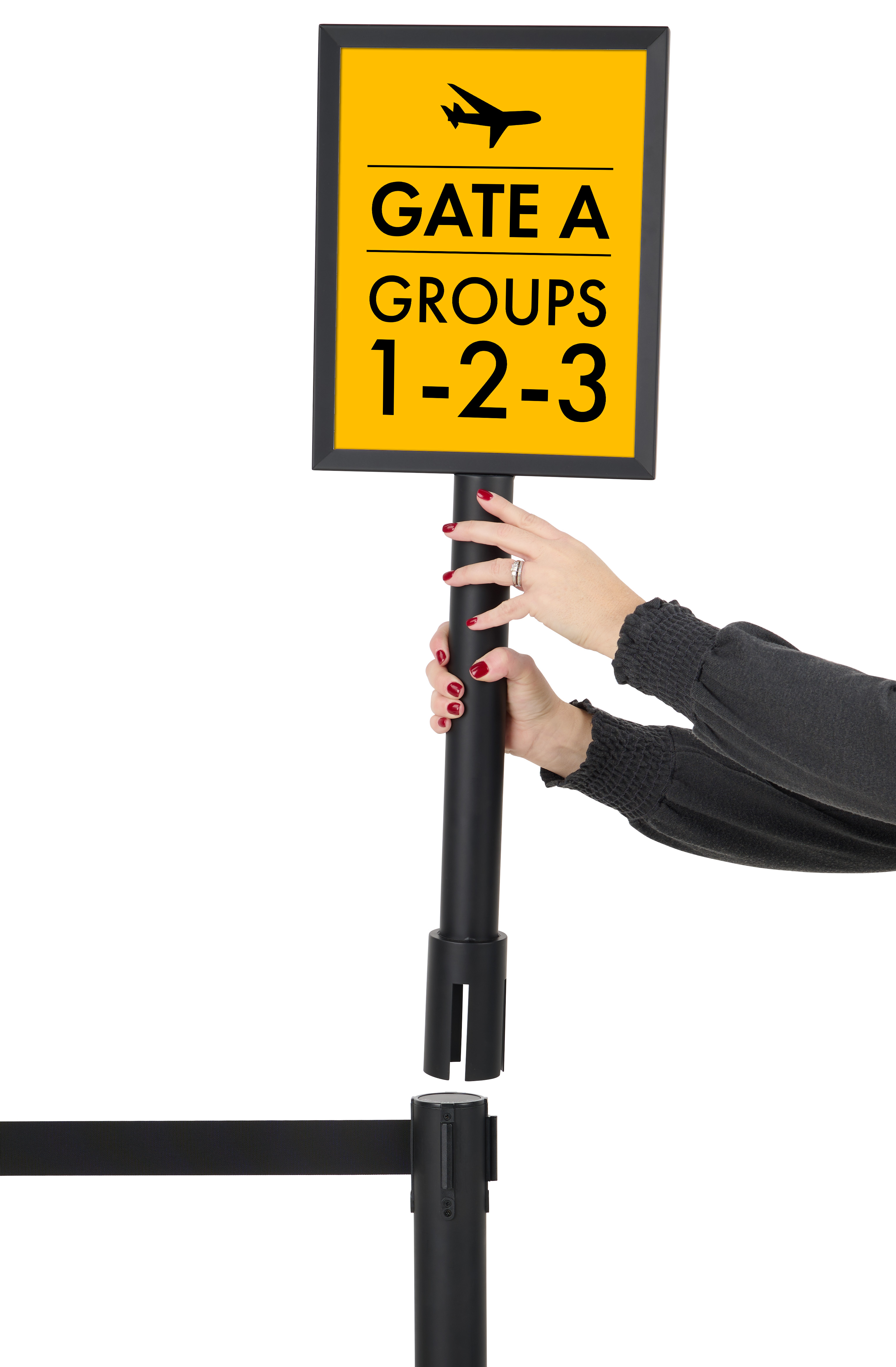 11" x 14" Extra Tall Stanchion Sign Attachment | Stanchion Topper ...