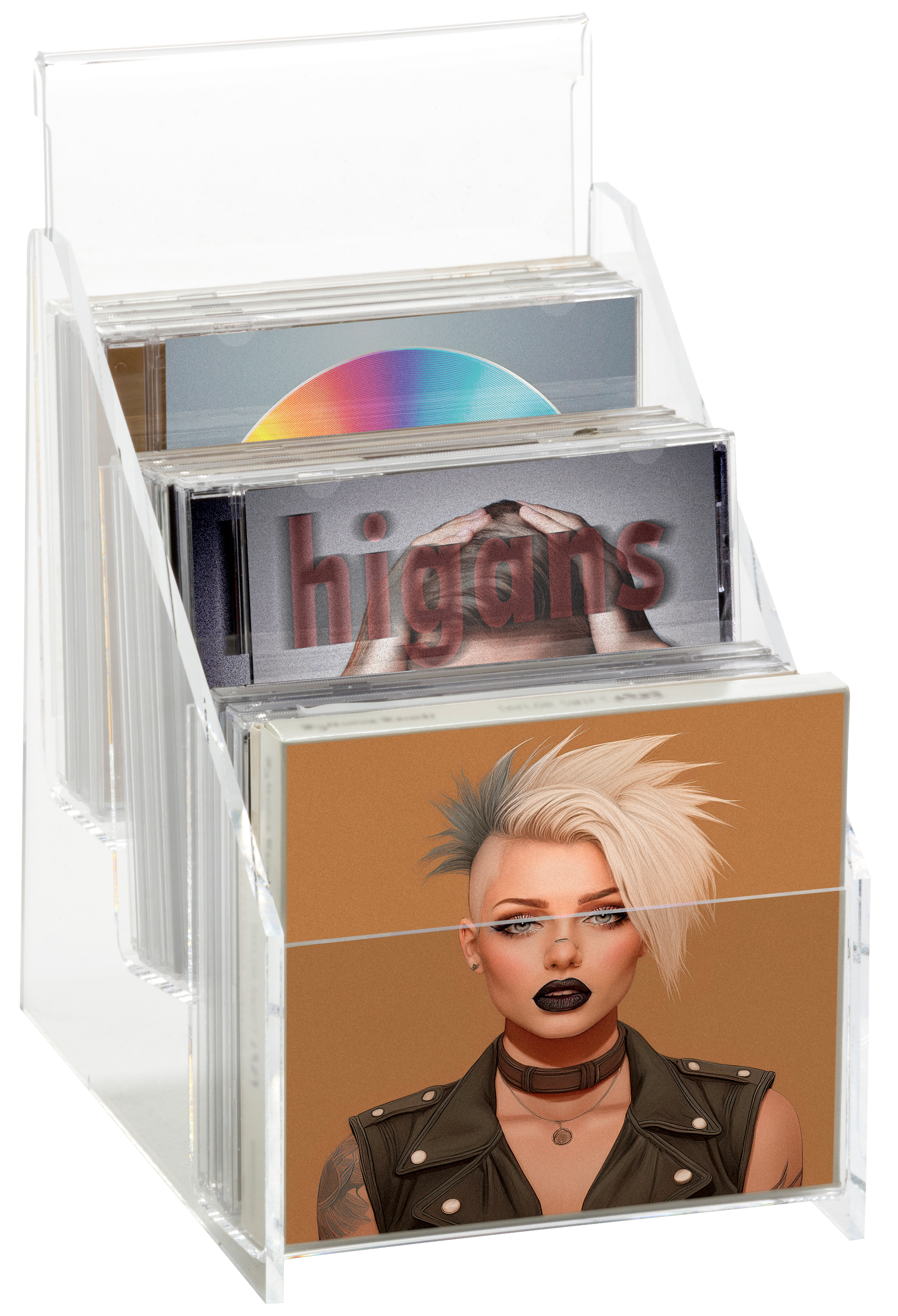 CD Holder | 3 Acrylic Tiers | Displays2Go