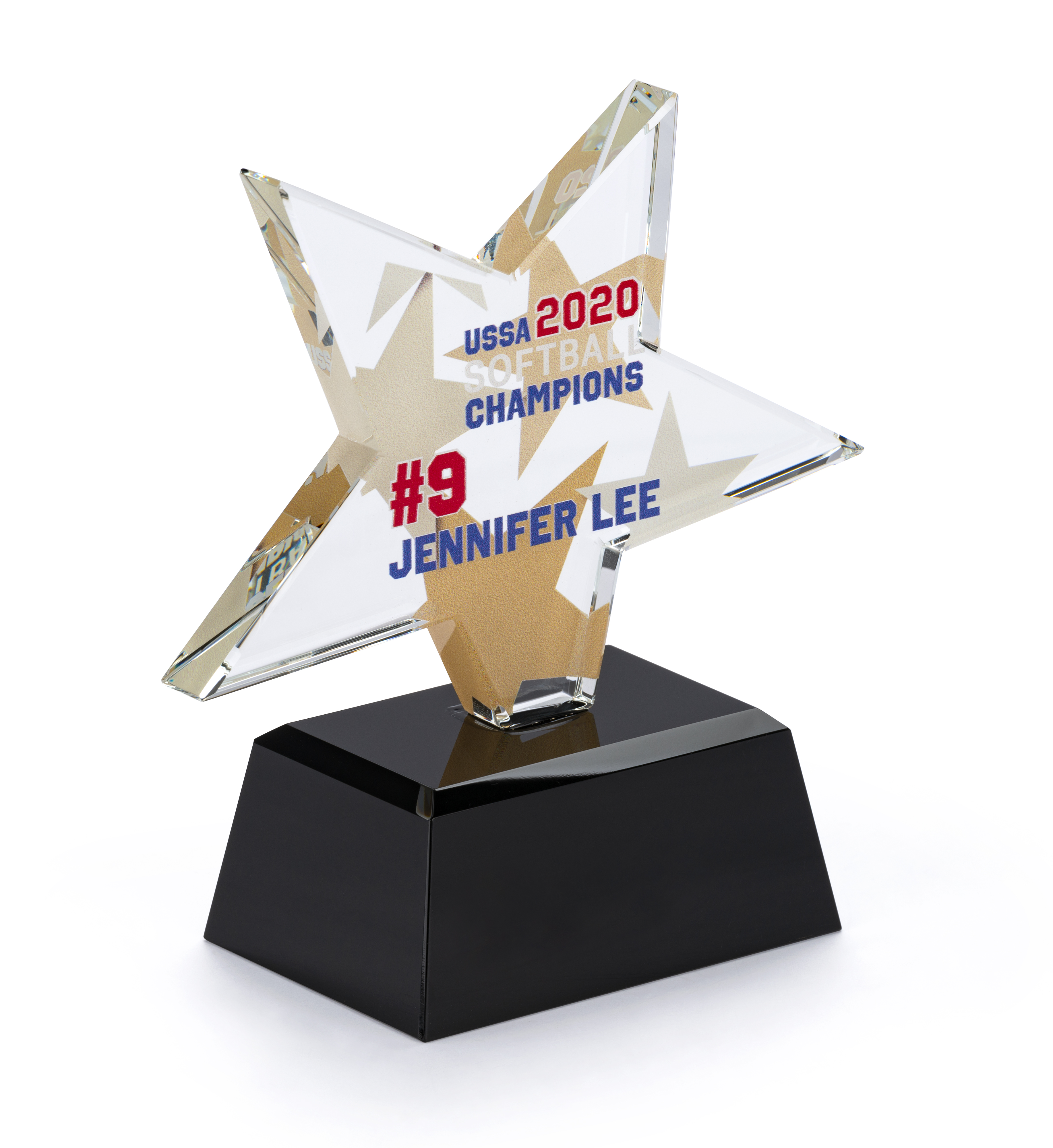Glass Star Service Award | Double-Sided Custom Graphics | Displays2Go