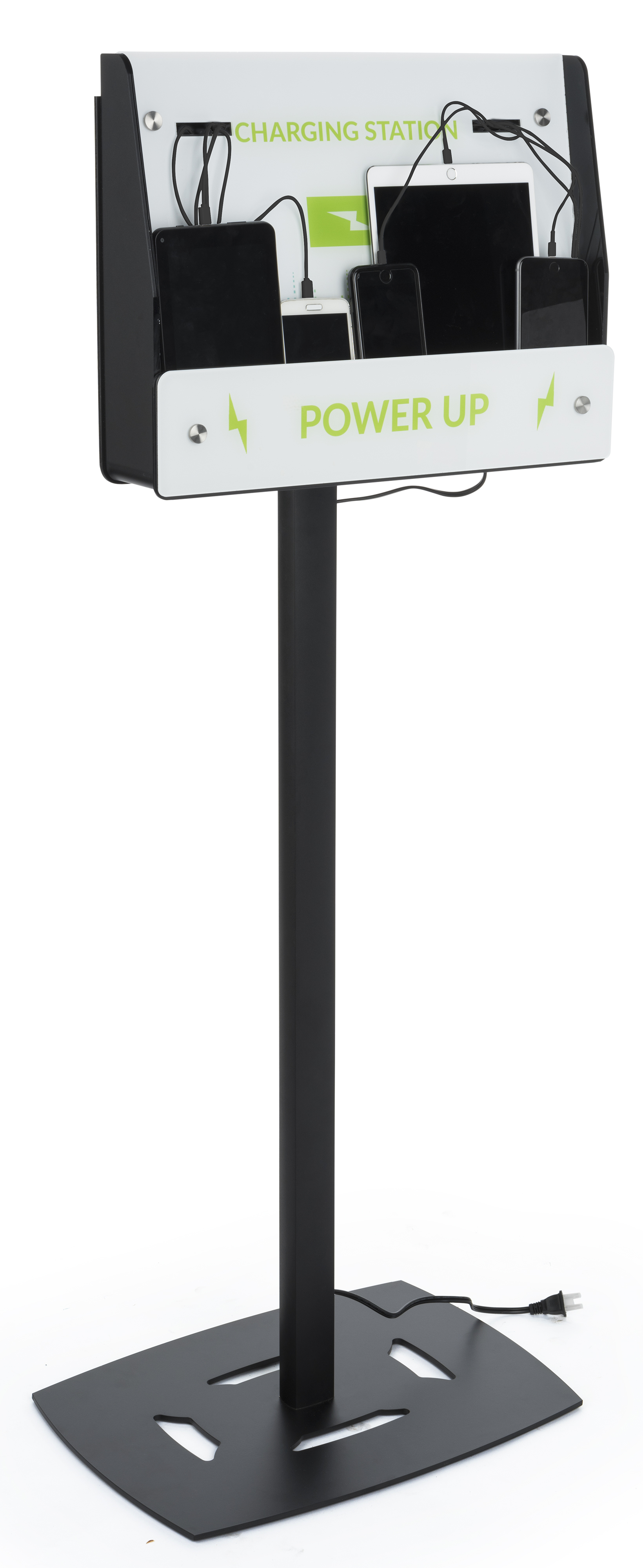 Custom Floor Standing Mobile Charging Stand | 10 Cords | Displays2Go