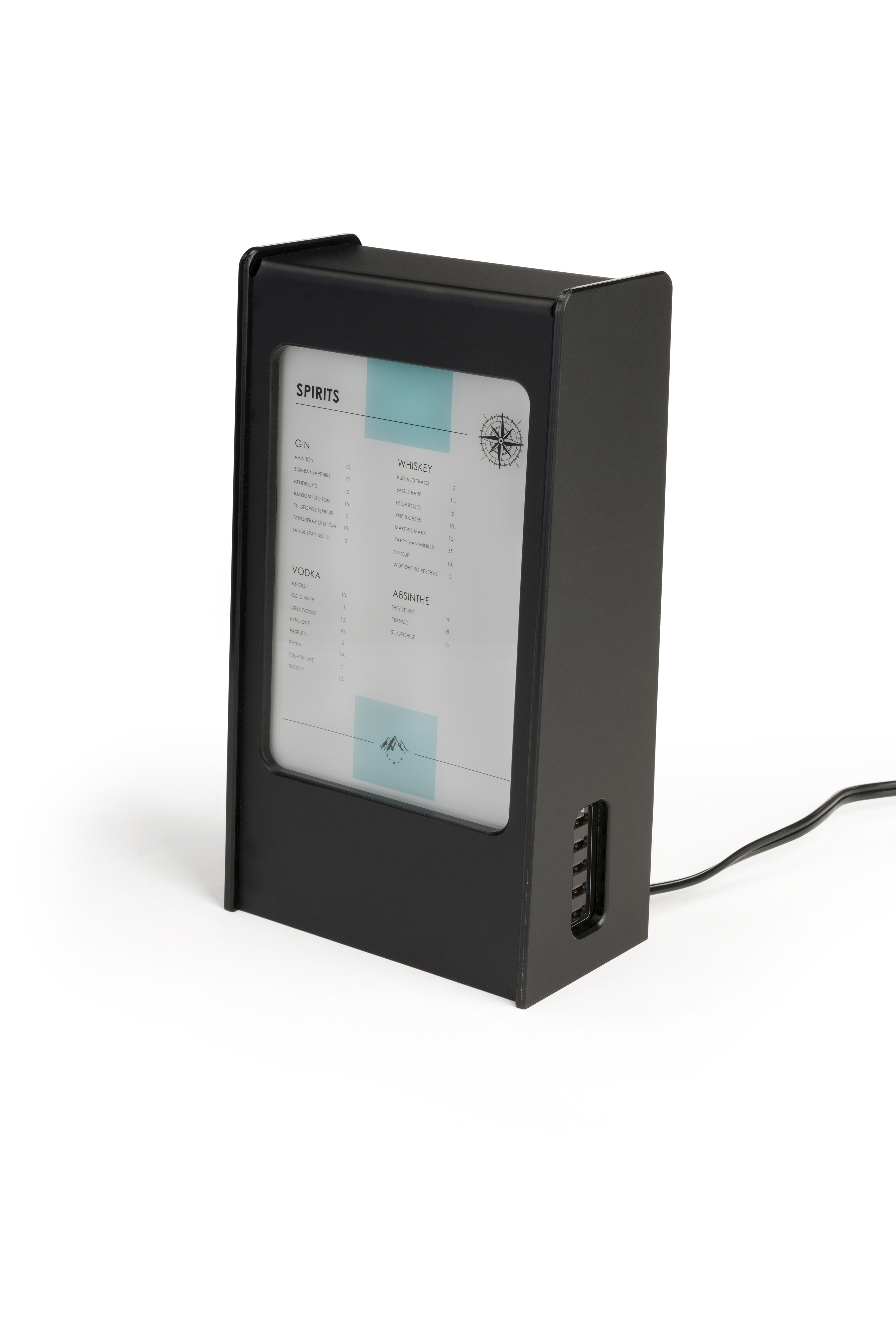 Restaurant Menu Power Bank | 5 Device Capacity | Displays2Go