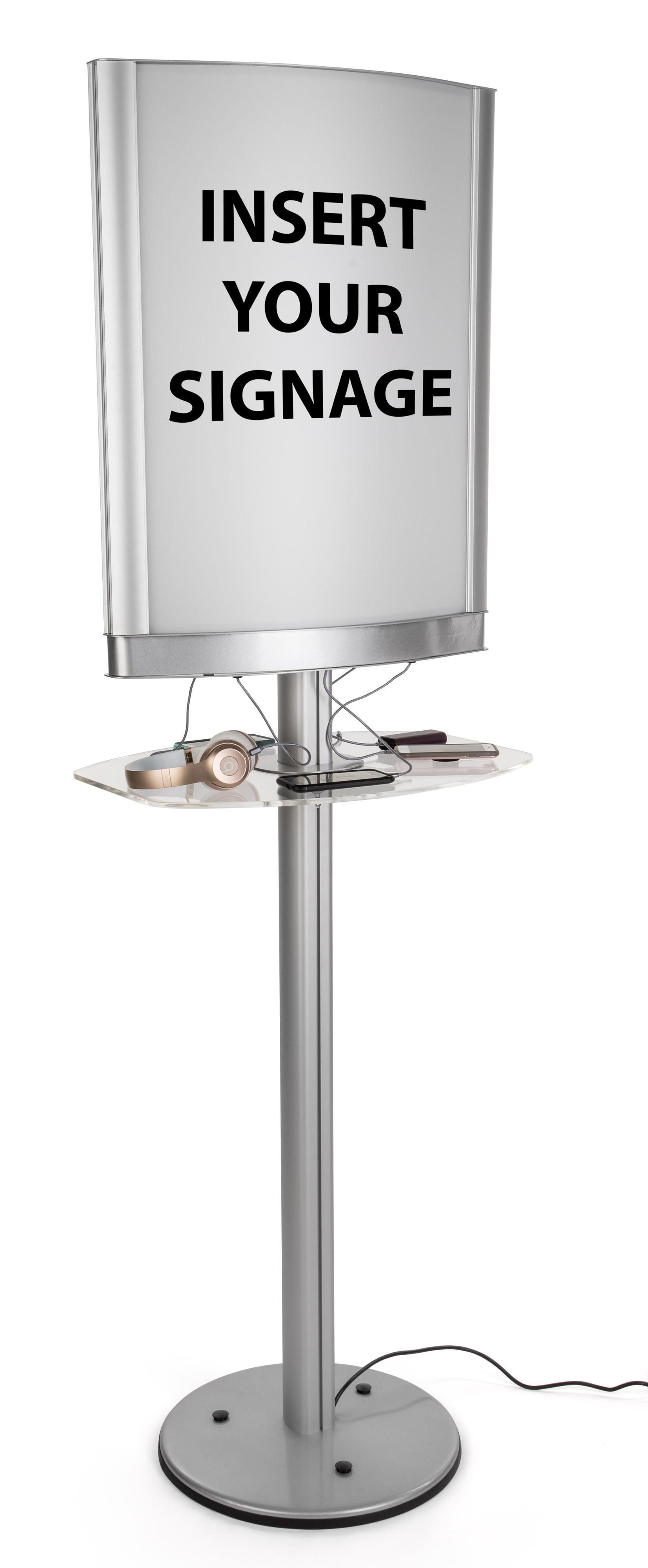 Snap Frame Light Box Charging Station | 6 Braided Cables | Displays2Go