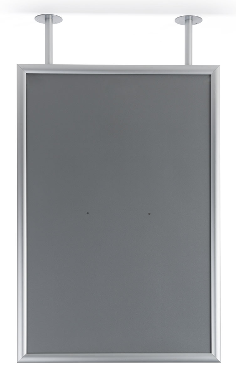 Dual Flange Anchor Silver Ceiling Poster Frame | 24” x 36” | Displays2Go