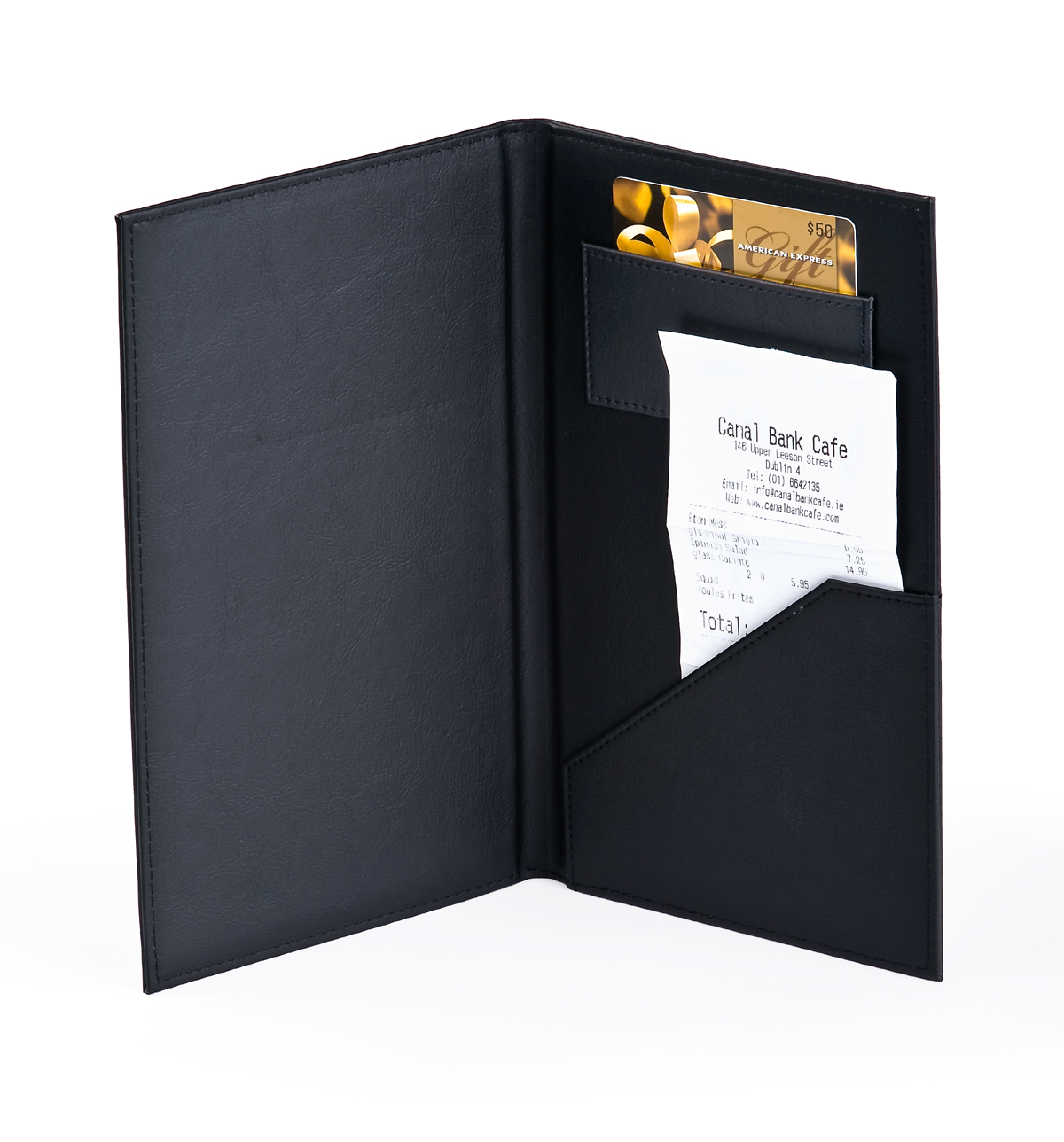 Restaurant Check Presenter | Padded Leatherette Card Holder | Displays2Go
