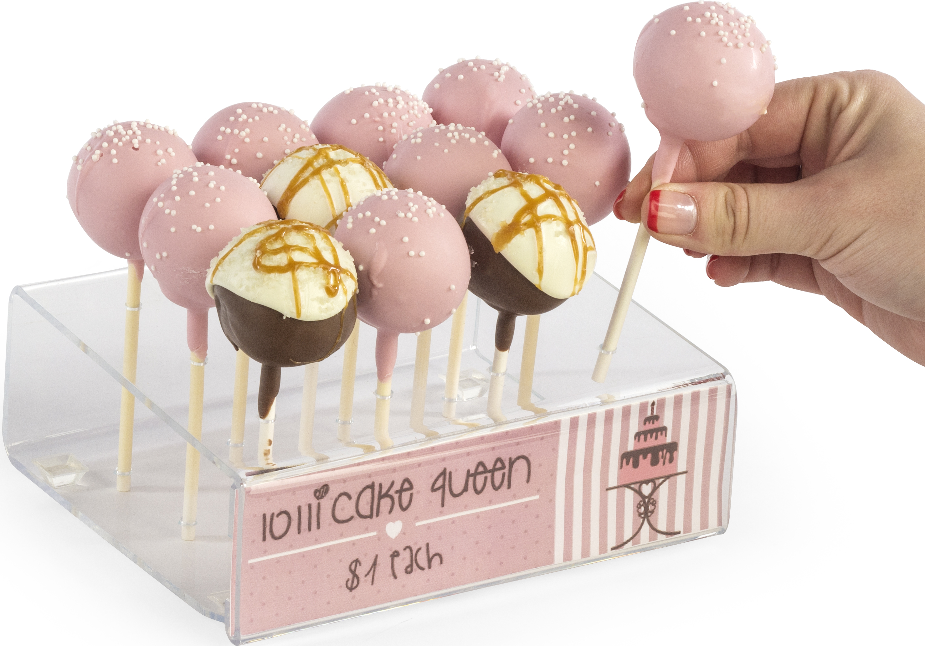 Acrylic Cake Pop Stand | Holds Up to 12 Skewers | Displays2Go