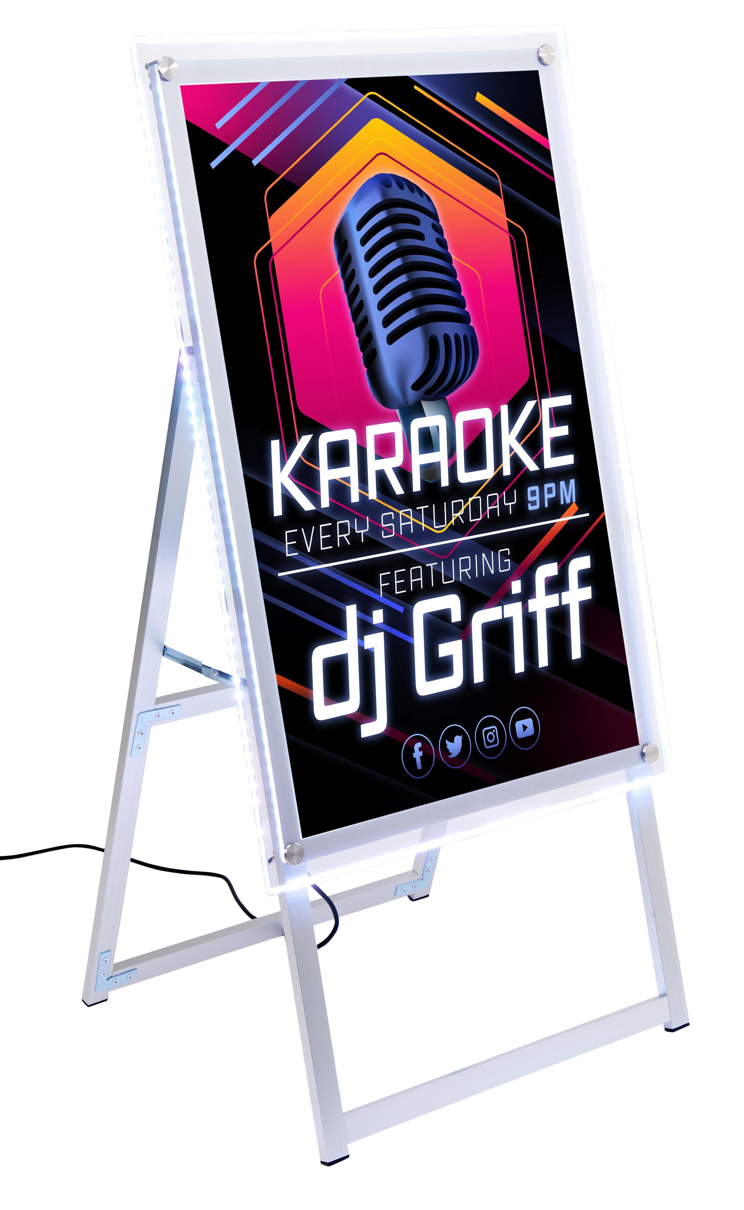 LED Sandwich Board | Illuminated Acrylic A-Frame Design | Displays2Go